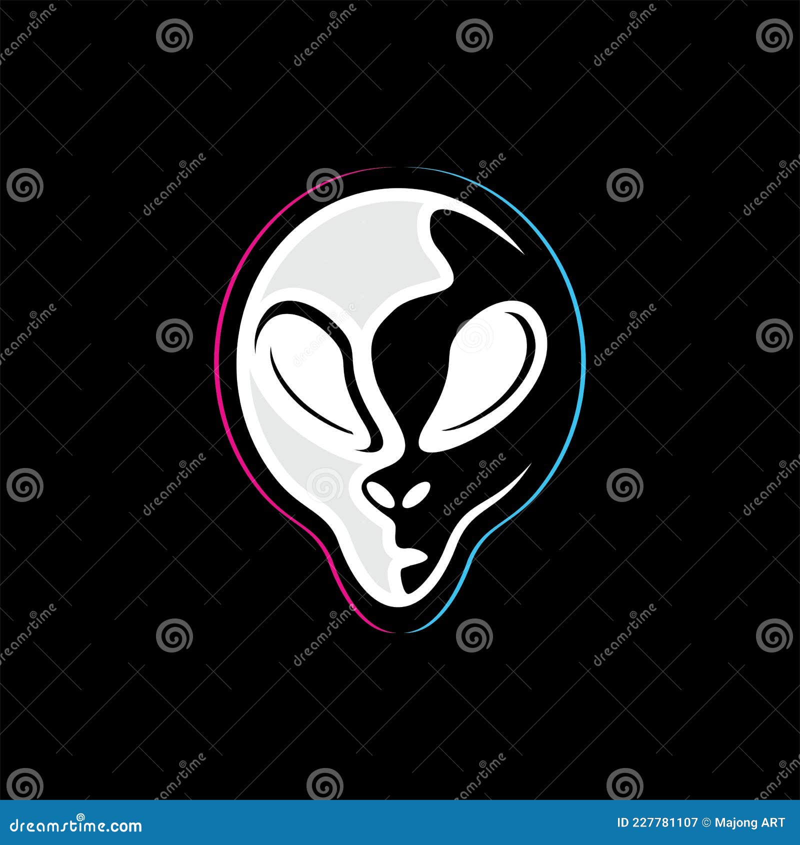 Alien Head Character Mascot, Alien Logo Stock Vector - Illustration of ...