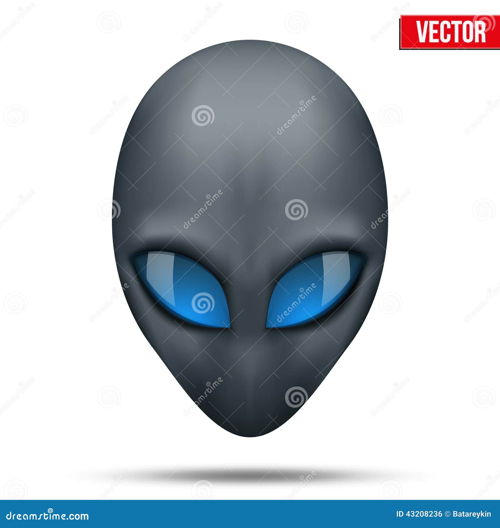 Alien Head Creature from Another World. Vector. Stock Vector ...