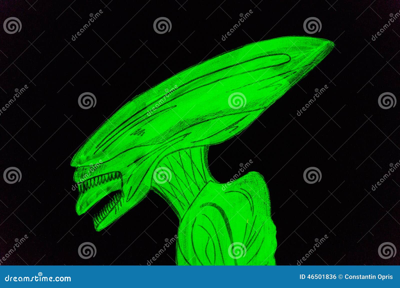 Alien Head And Inner Jaws Editorial Image | CartoonDealer.com #42418138