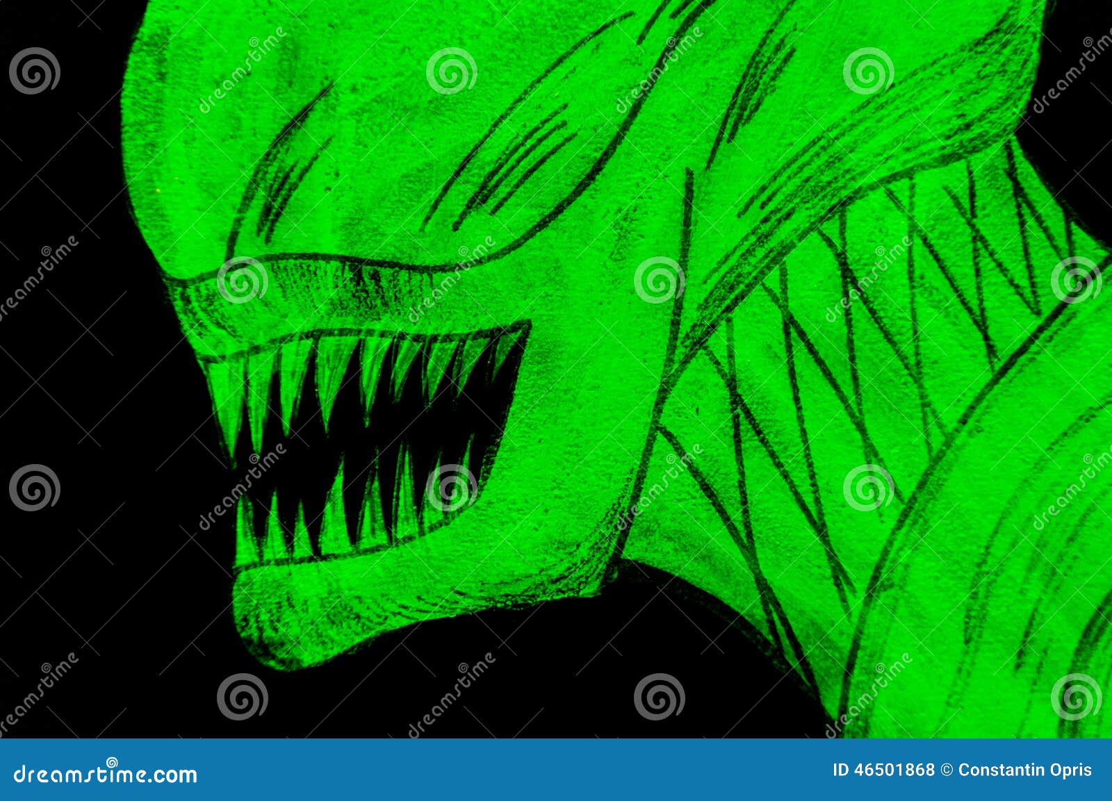 Head Of A Scary Dinosaur Editorial Image | CartoonDealer.com #100102626