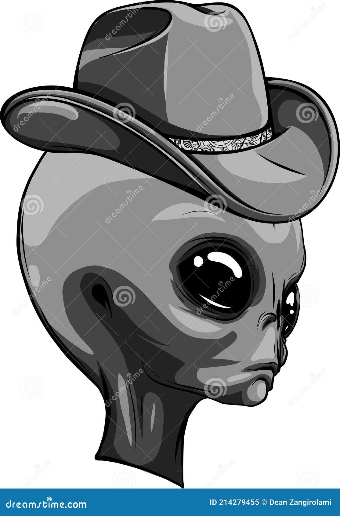 Design of Alien Head with Hat Vector Illustration Design Stock Vector ...