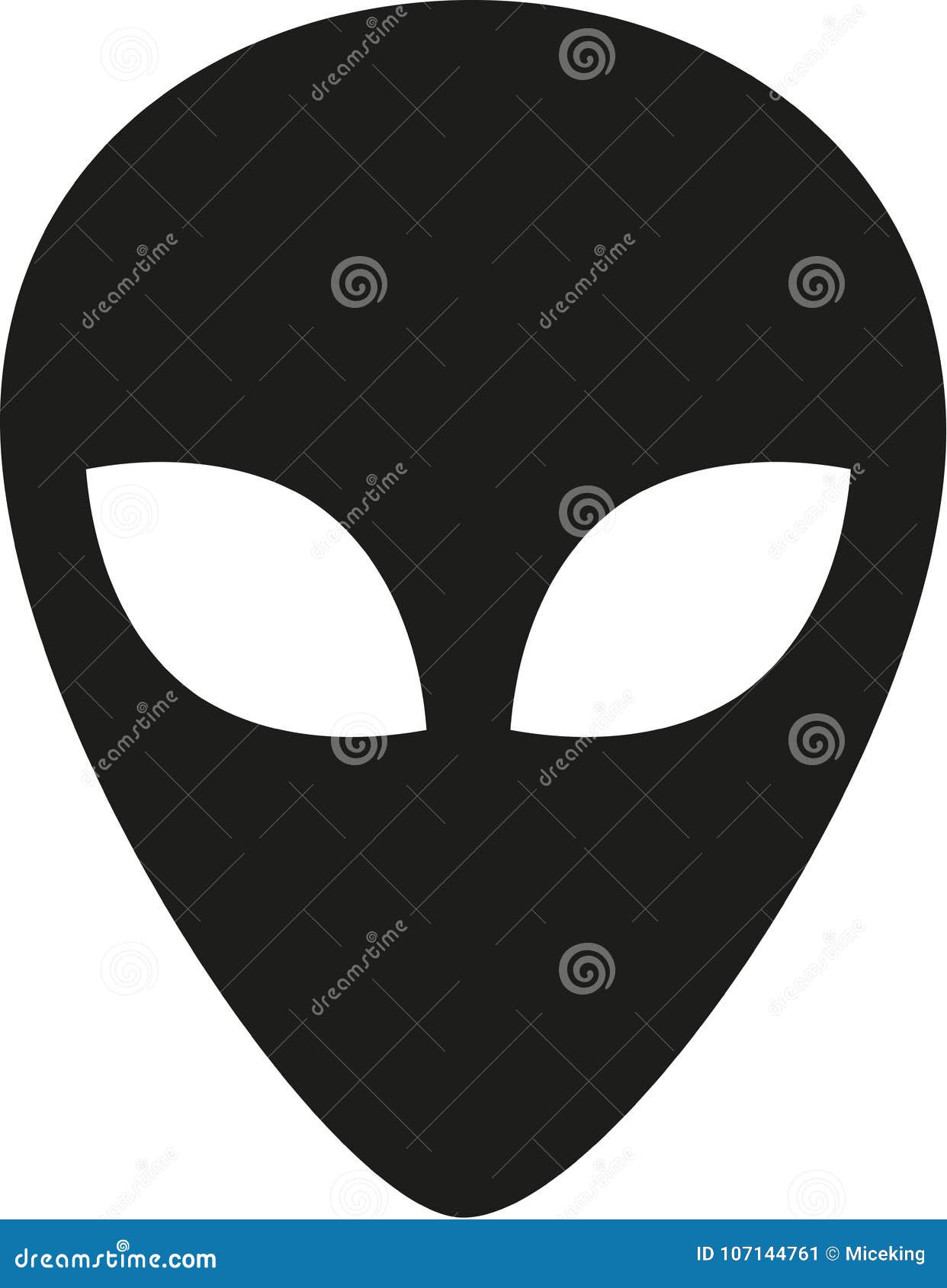 Alien head icon stock vector. Illustration of icon, pictogram - 107144761
