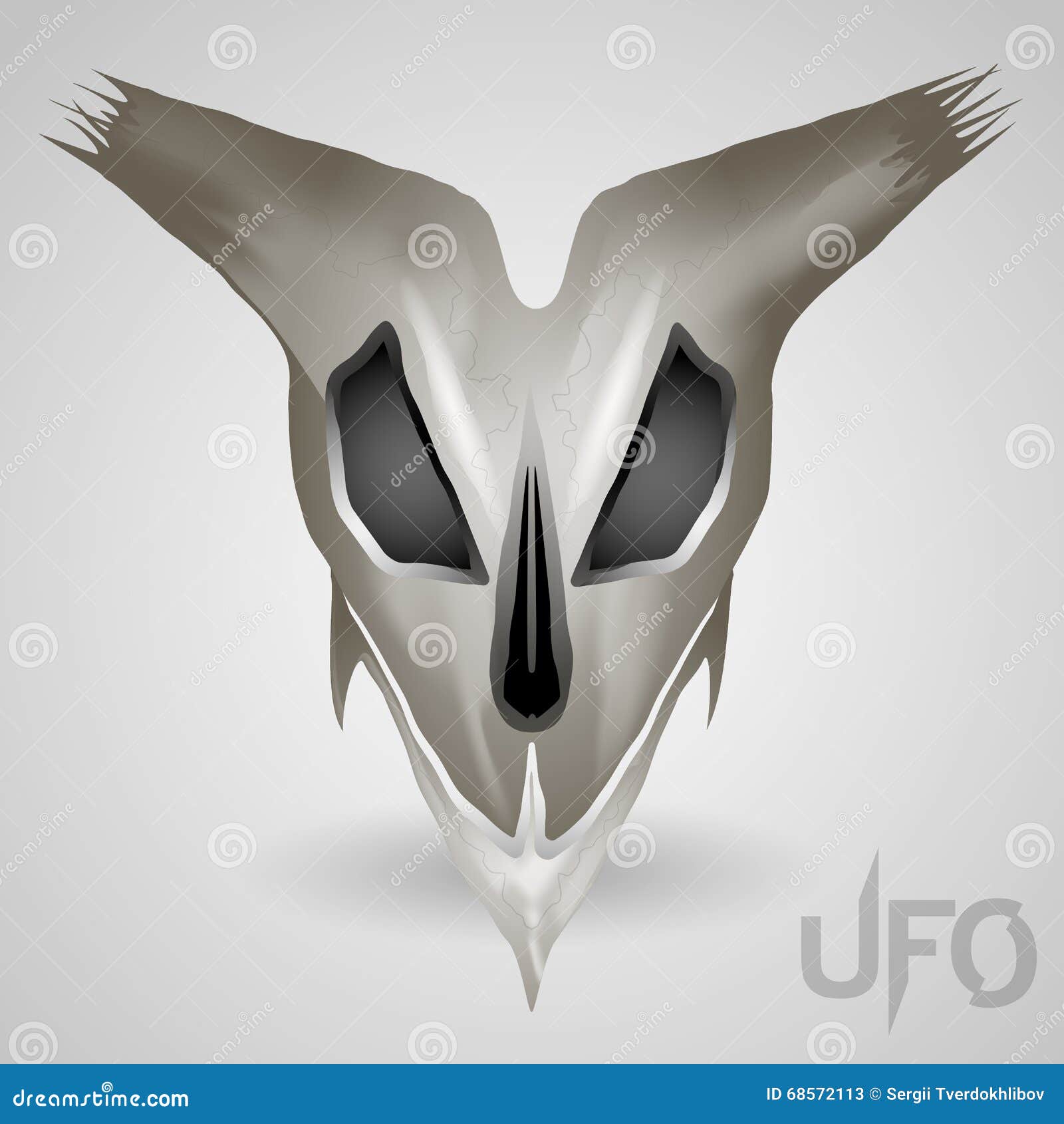 Alien head skull stock illustration. Illustration of aggression - 68572113
