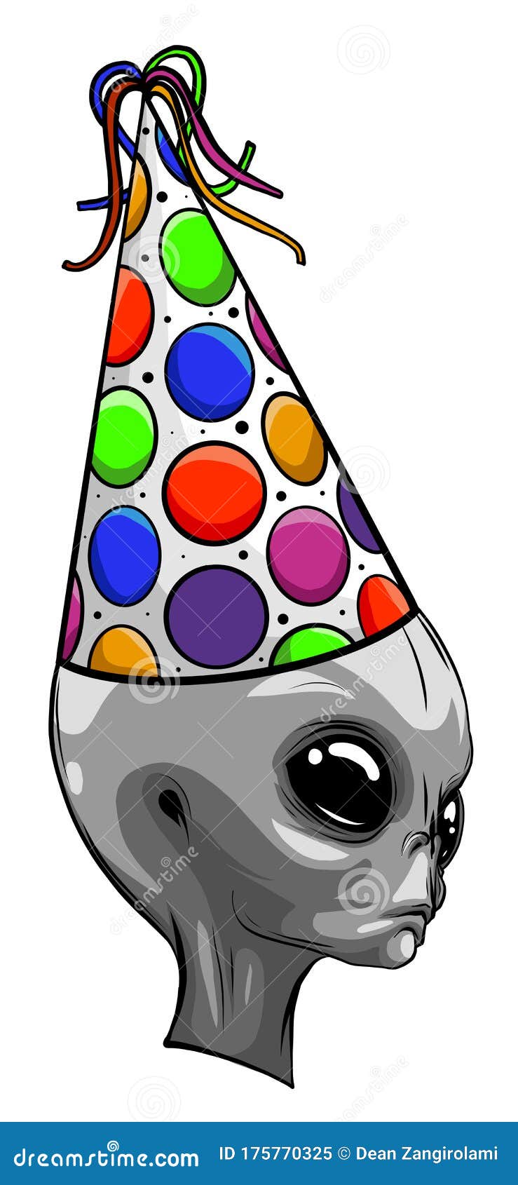 Alien Head Grey Vector Illustration Design Art Stock Vector ...