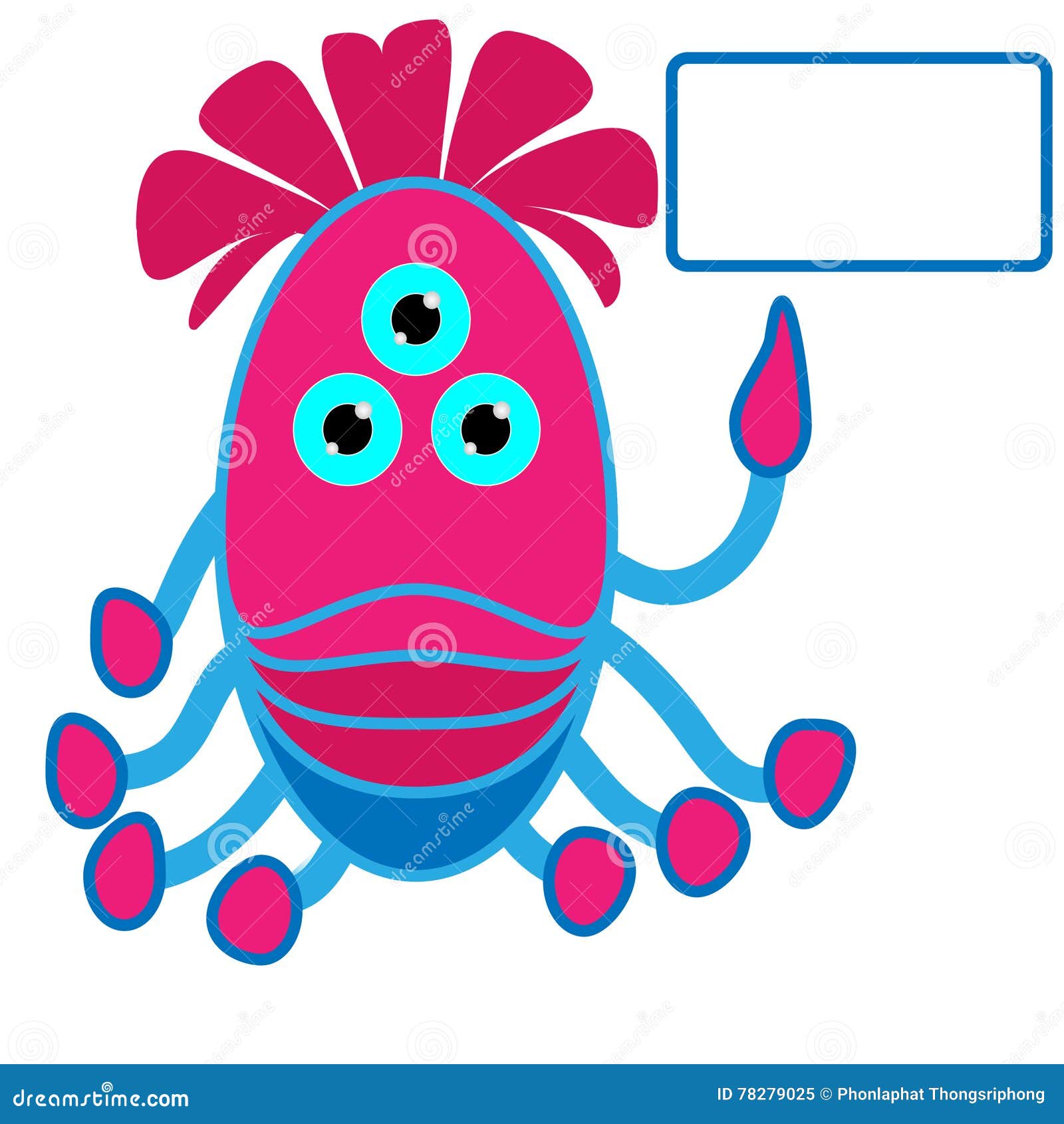 Alien Holding Blank Board,Vector Design Elements. Stock Vector ...