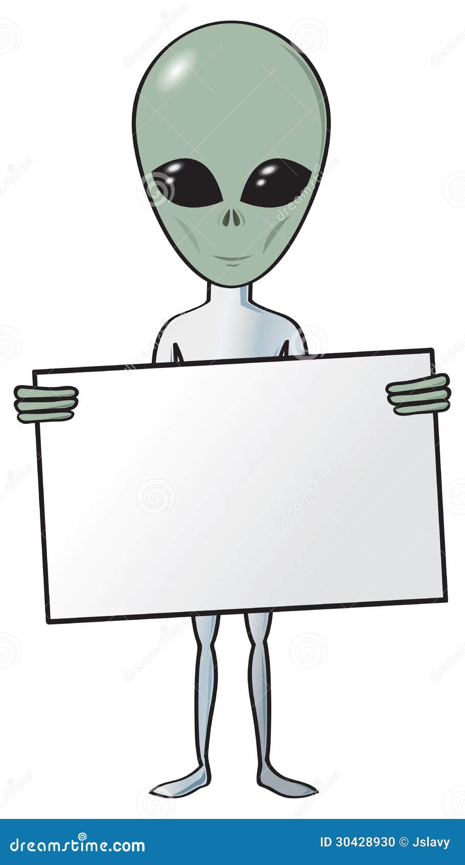 Alien Holding Sign stock vector. Illustration of ship - 30428930