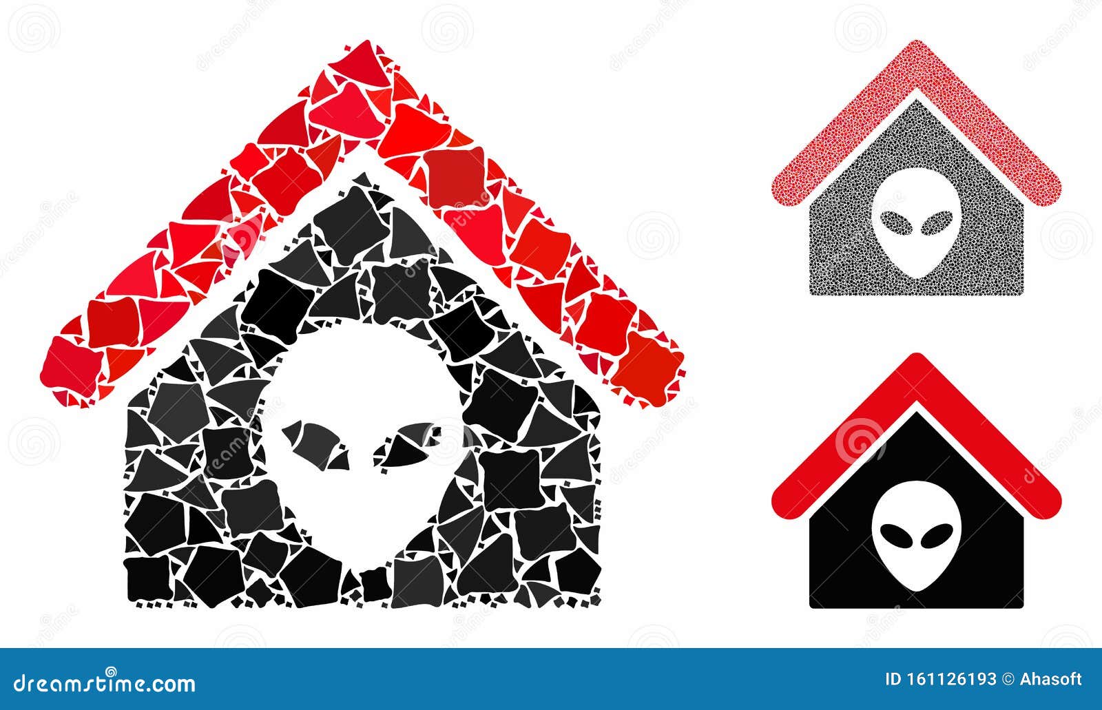 Alien Home Mosaic Icon of Tuberous Items Stock Vector - Illustration of ...