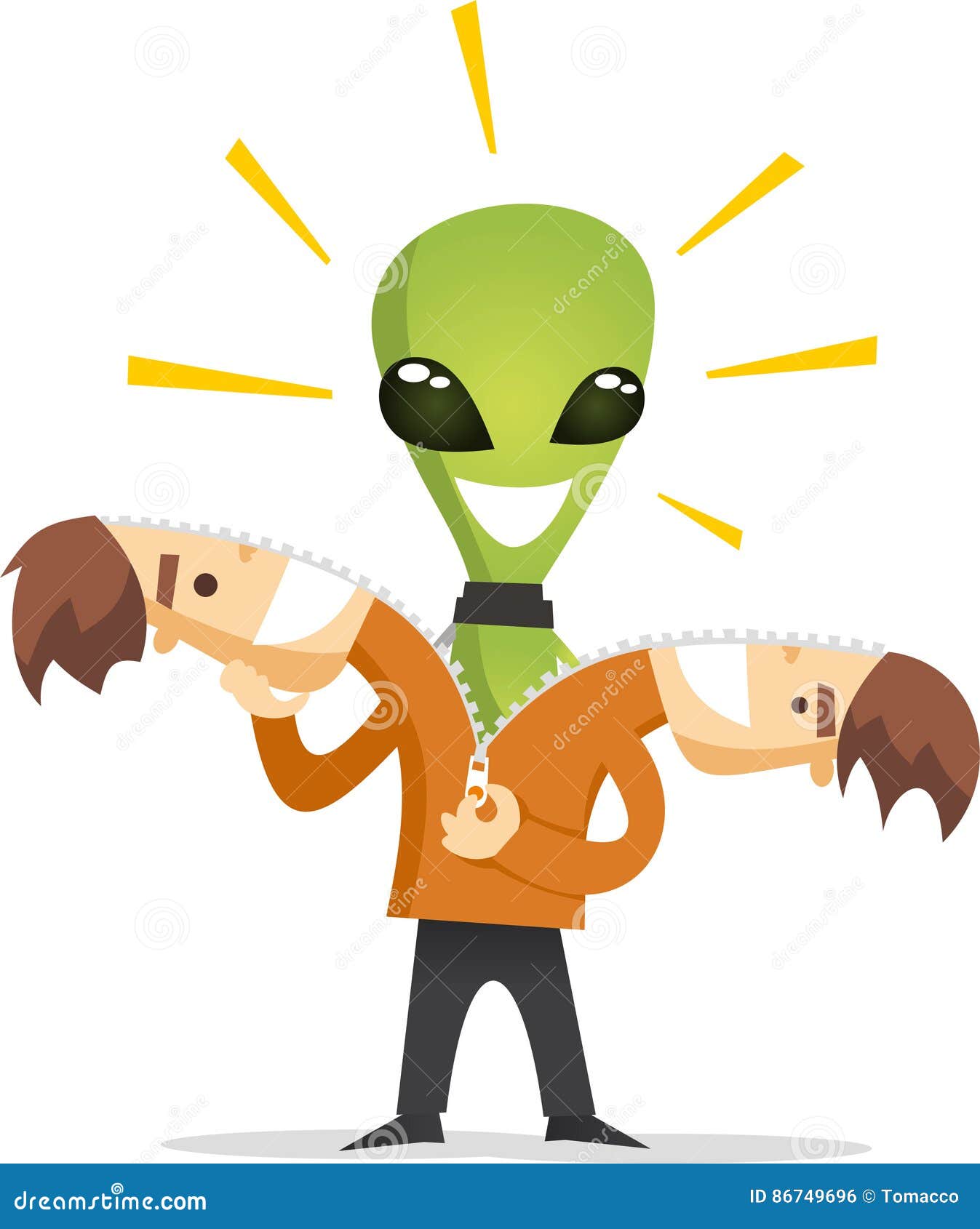 Alien in human costume stock illustration. Illustration of camouflage ...