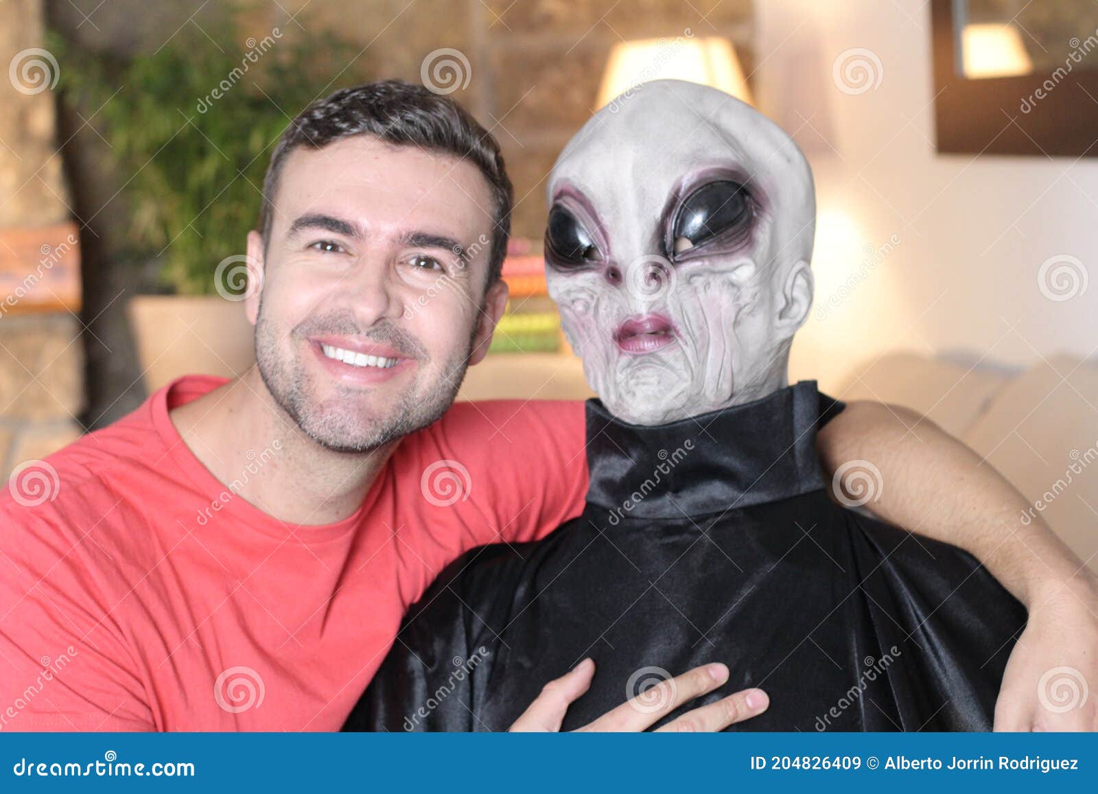 Alien and Human Reaching Friendship Stock Image - Image of discoverer ...