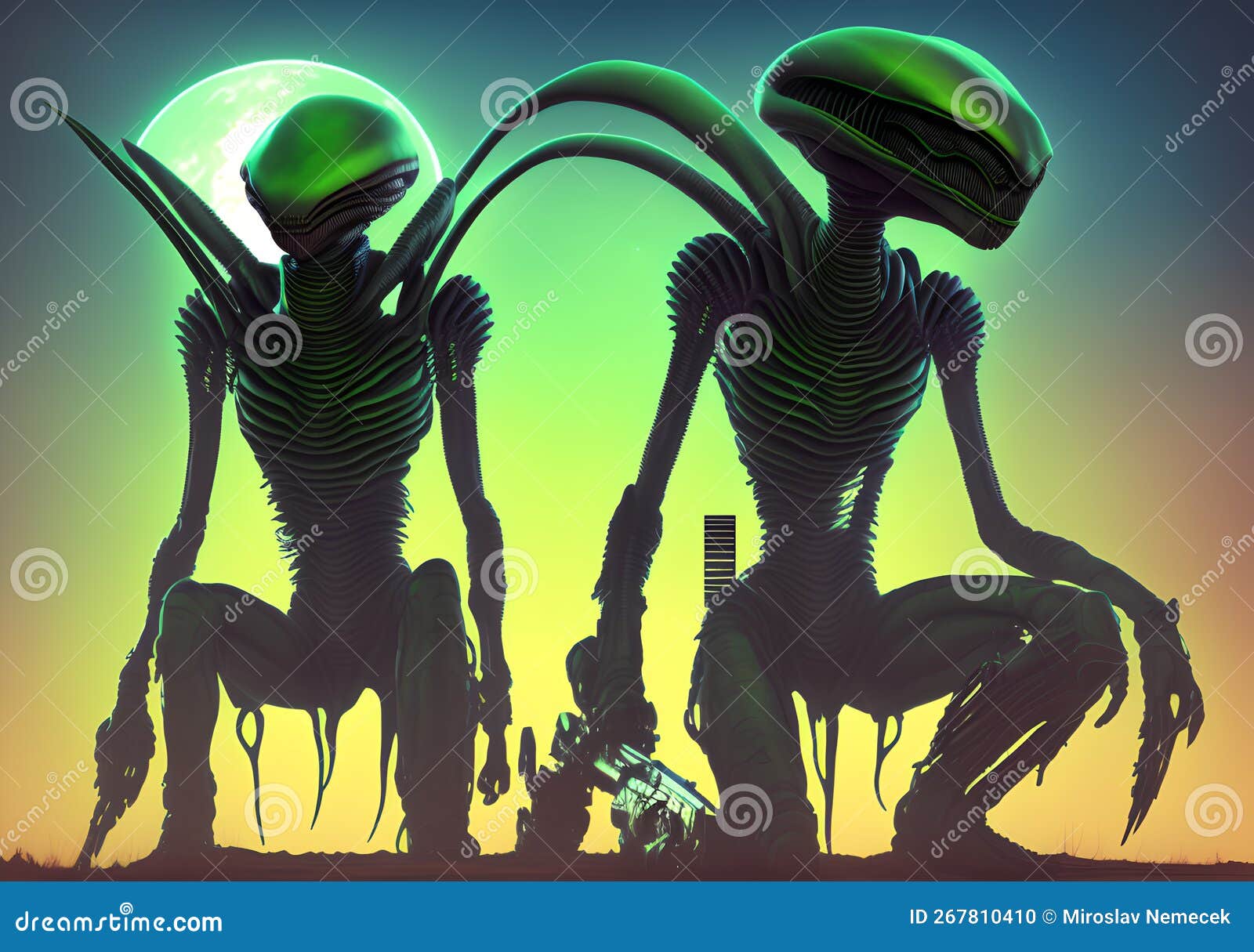Alien Hunter, Generative AI Illustration Stock Illustration ...