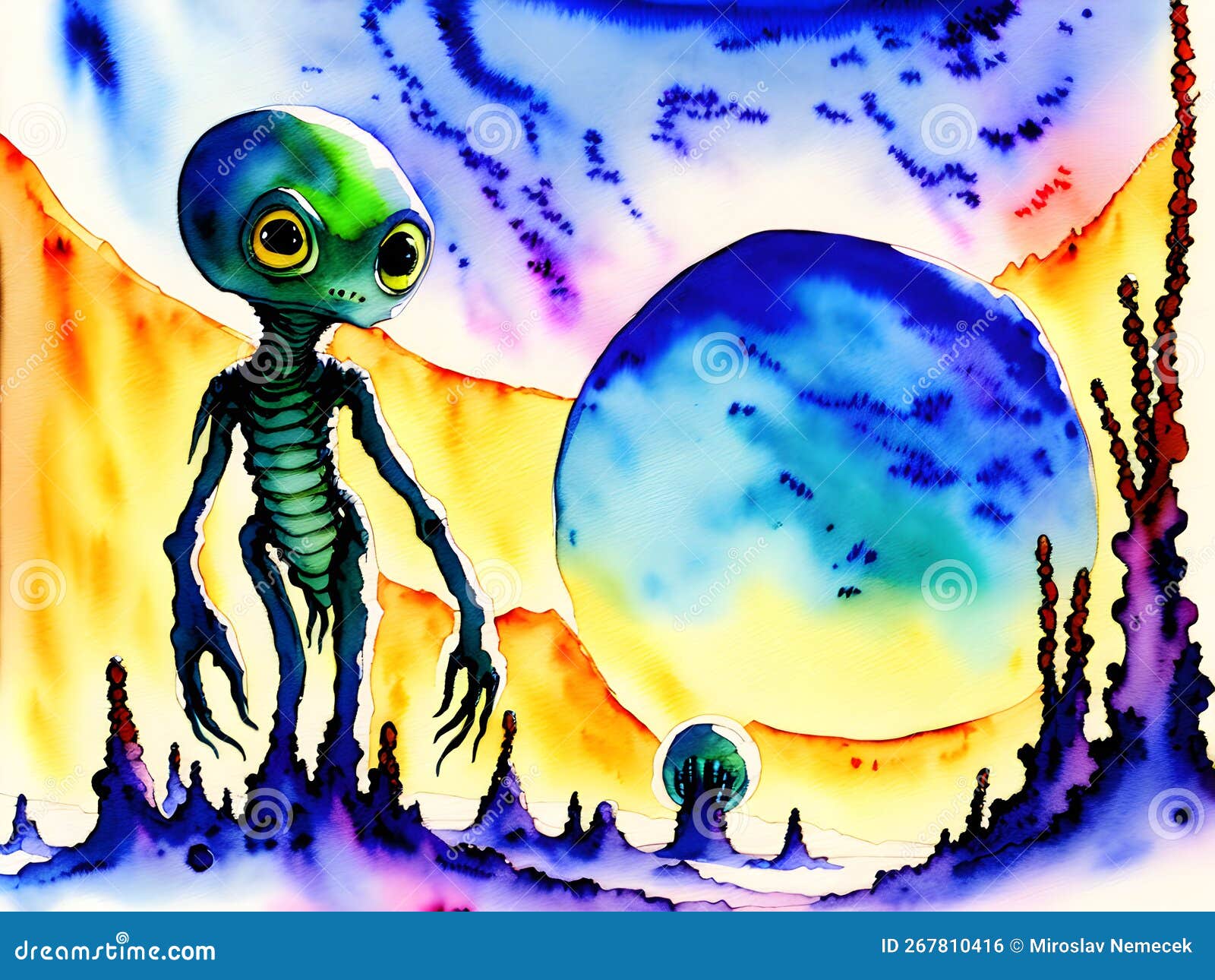 Alien Hunter, Generative AI Illustration Stock Illustration ...