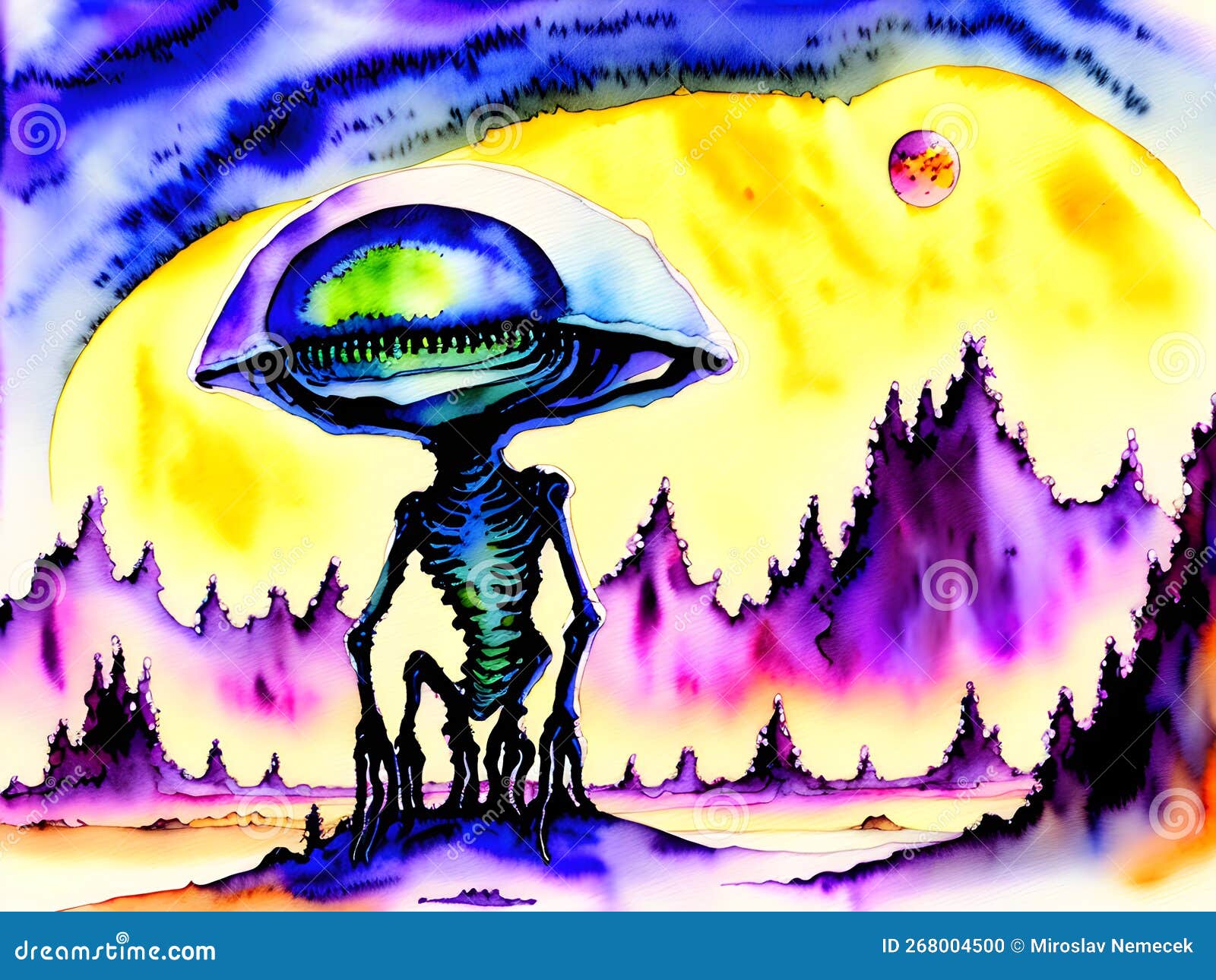 Alien Hunter Esport Logo Design Template With Gun. Red And Black ...