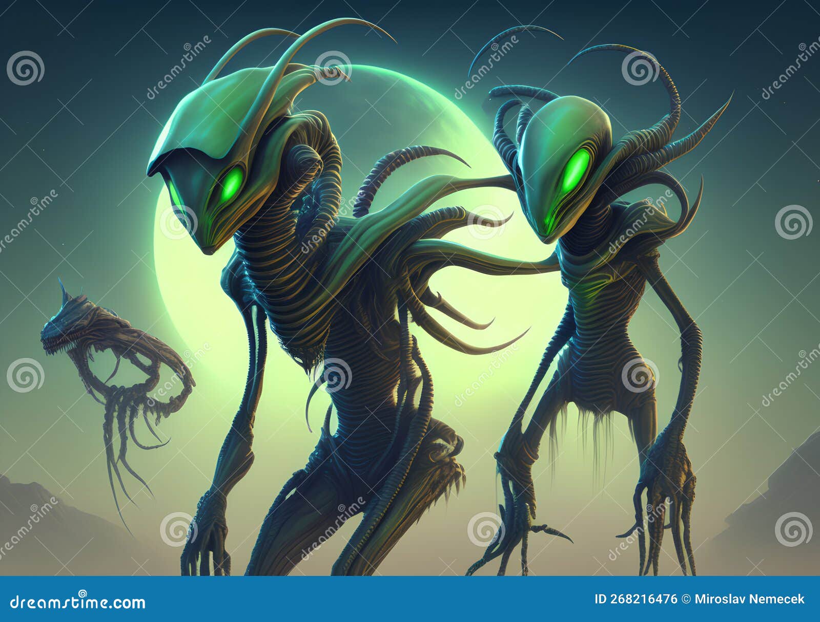 Alien Hunter Esport Logo Design Template With Gun. Red And Black ...