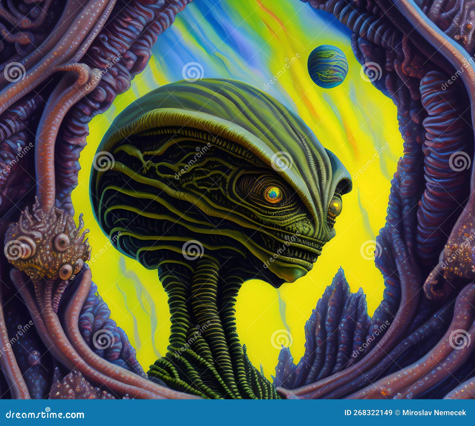 Alien Hunter Esport Logo Design Template With Gun. Red And Black ...