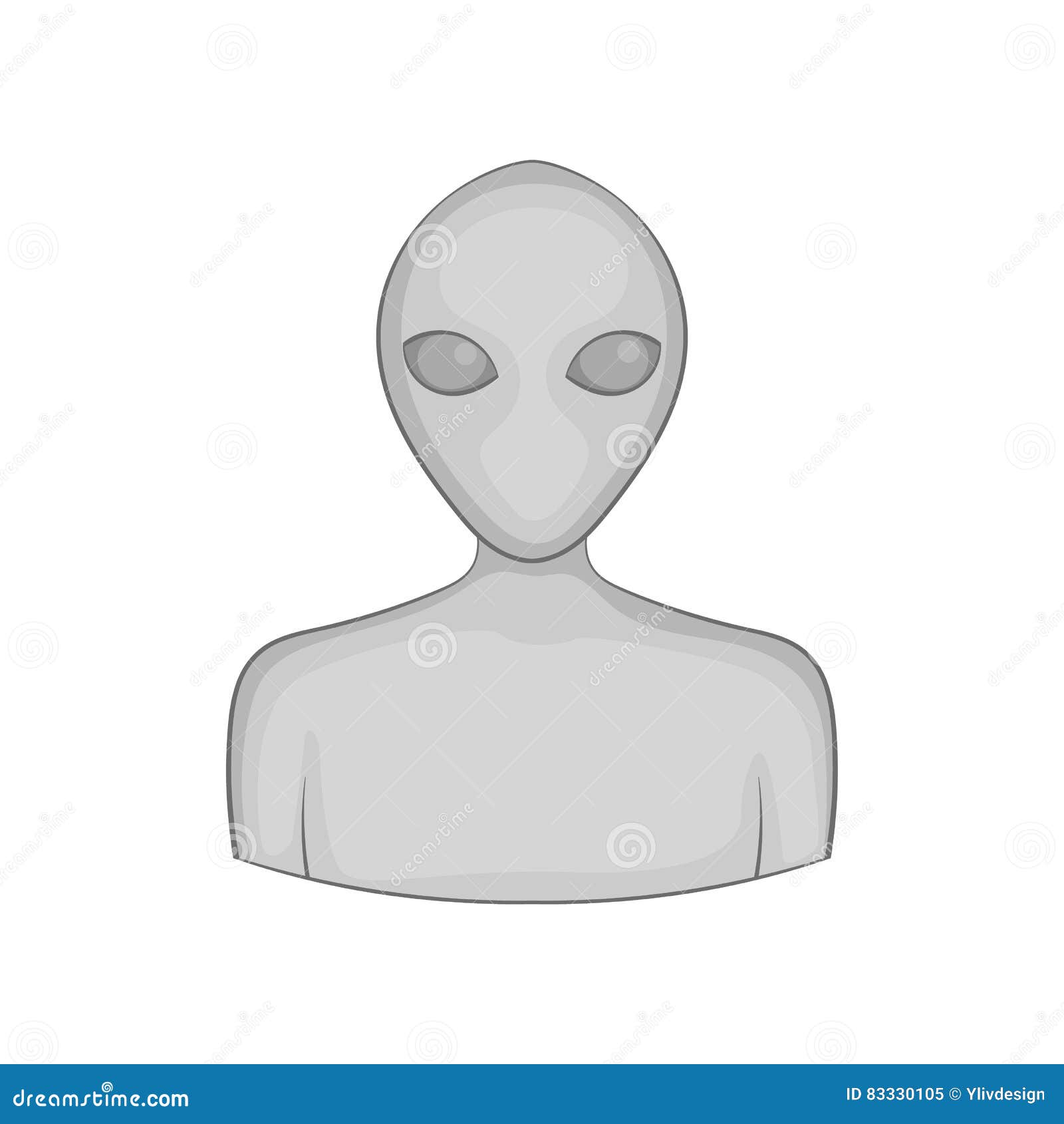 Alien Icon, Black Monochrome Style Stock Vector - Illustration of ...