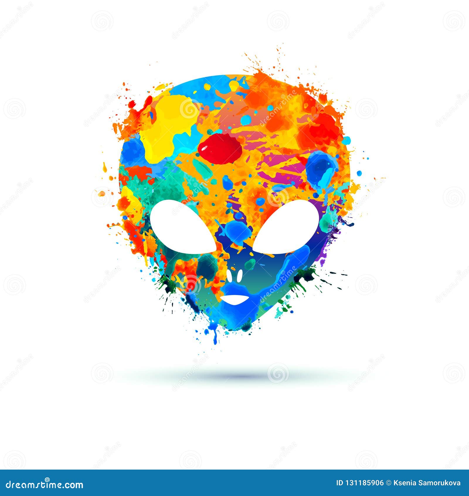 Alien Icon In Flate Style Isolated On White Background. Space Symbol ...