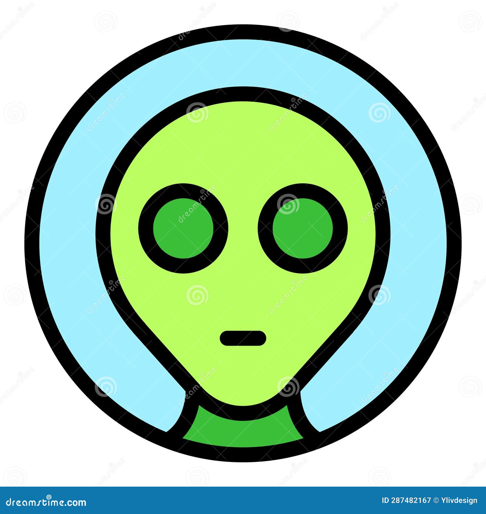 Alien icon vector flat stock vector. Illustration of spaceman - 287482167