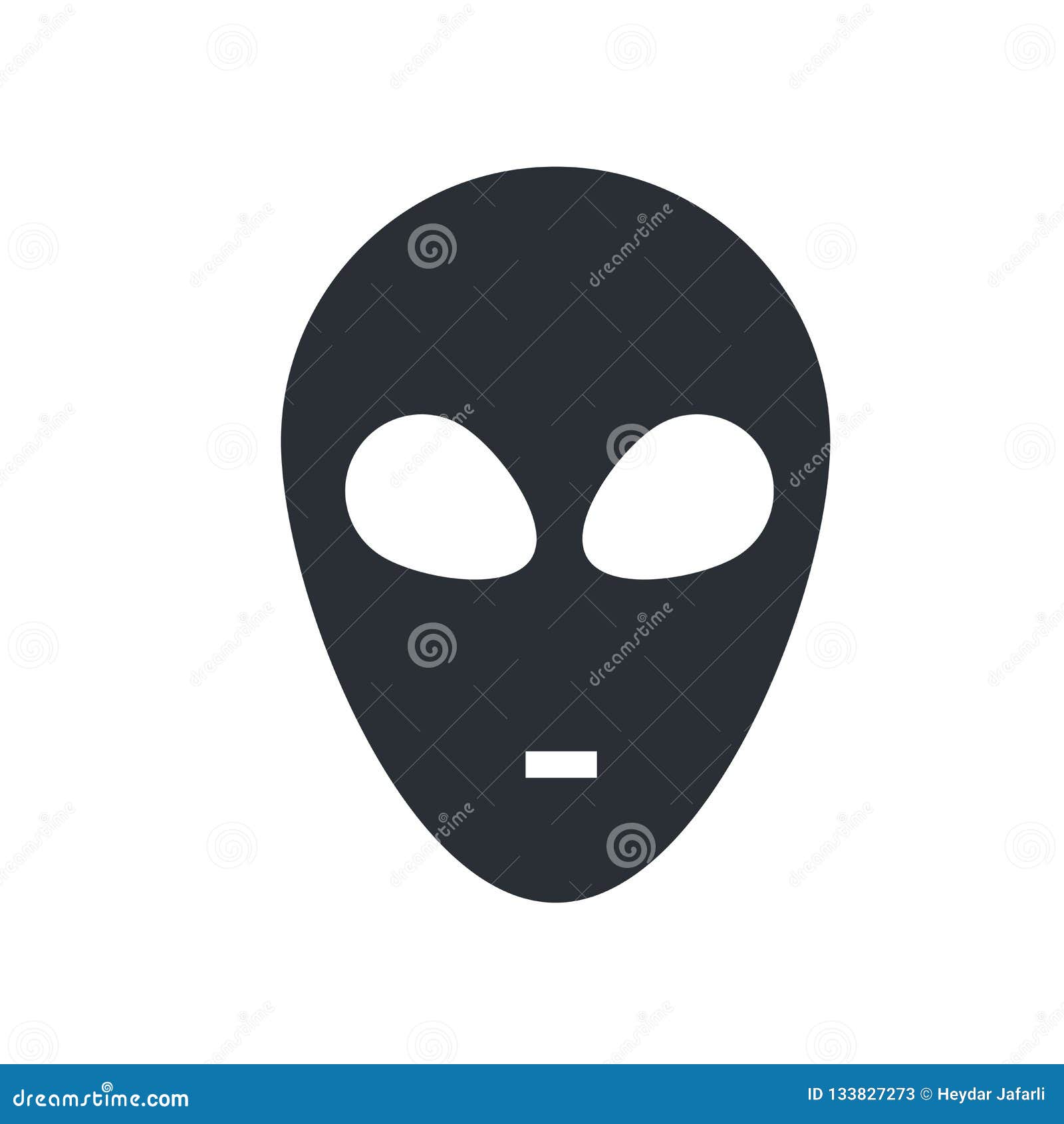 Alien Icon Vector Sign and Symbol Isolated on White Background Stock ...
