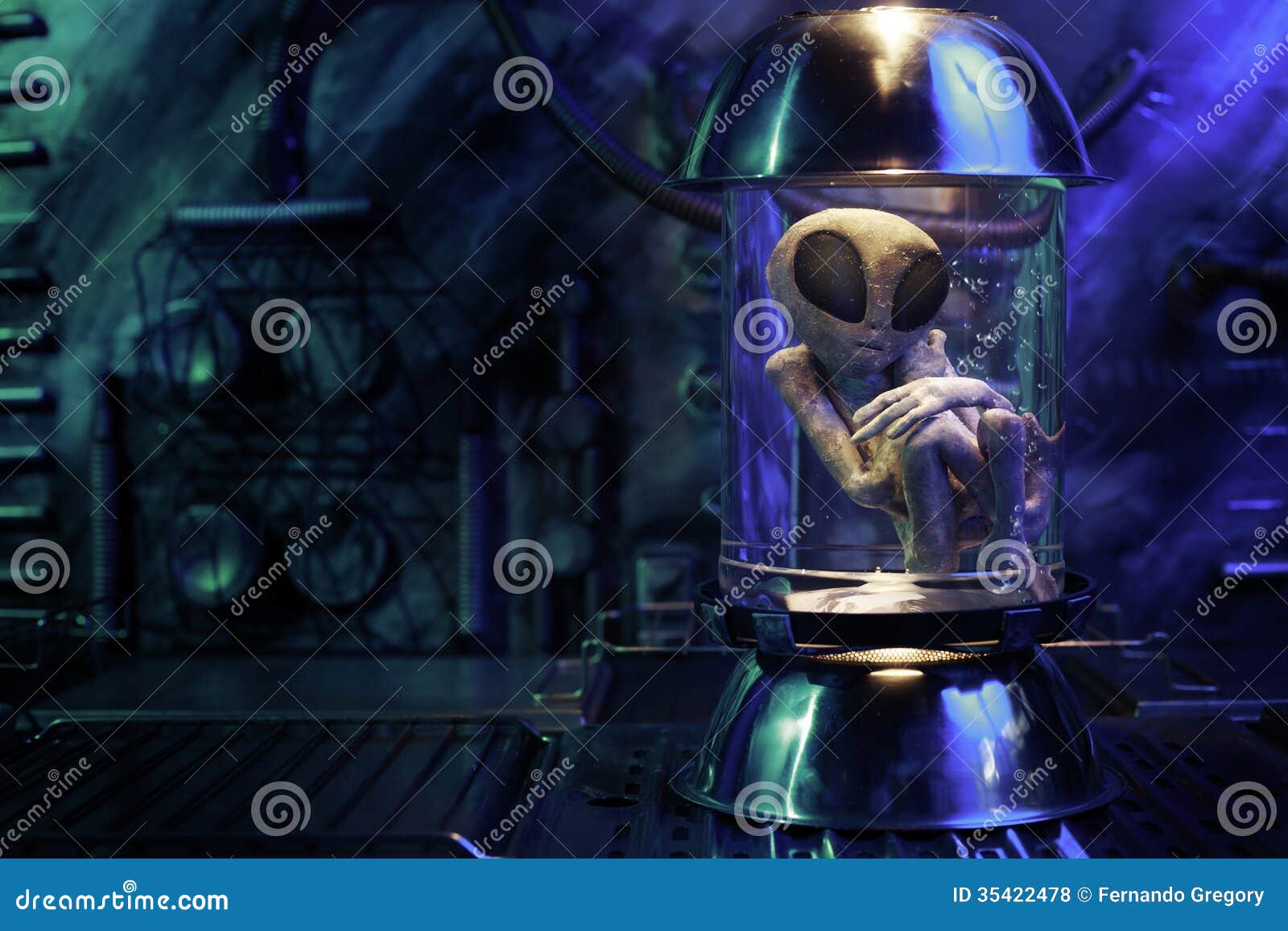 Alien inside a test tube stock photo. Image of human - 35422478