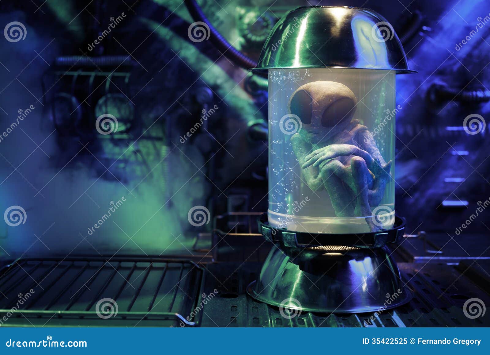 Alien inside a test tube stock image. Image of body, bioengineering ...