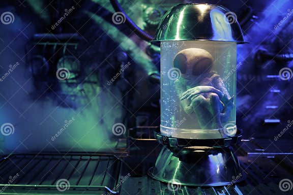 Alien inside a test tube stock image. Image of body, bioengineering ...