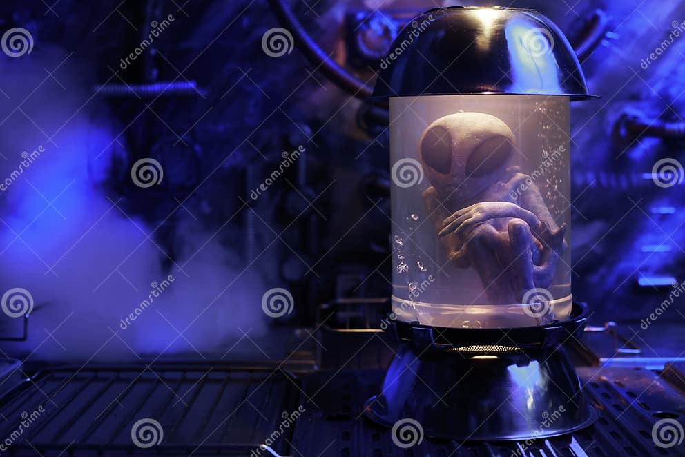 Alien inside a test tube stock image. Image of flask - 35422569