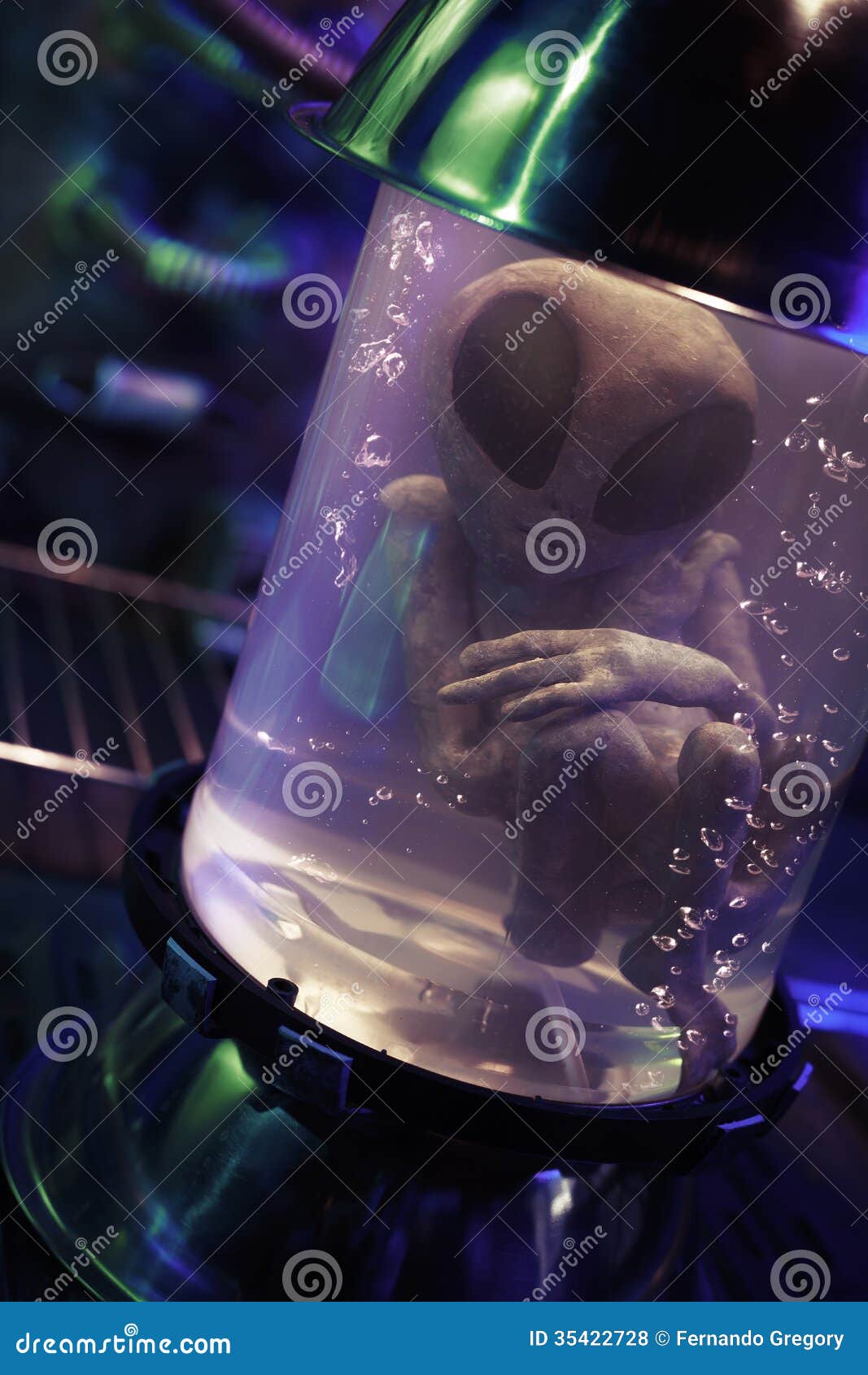 Alien inside a test tube stock photo. Image of death - 35422728