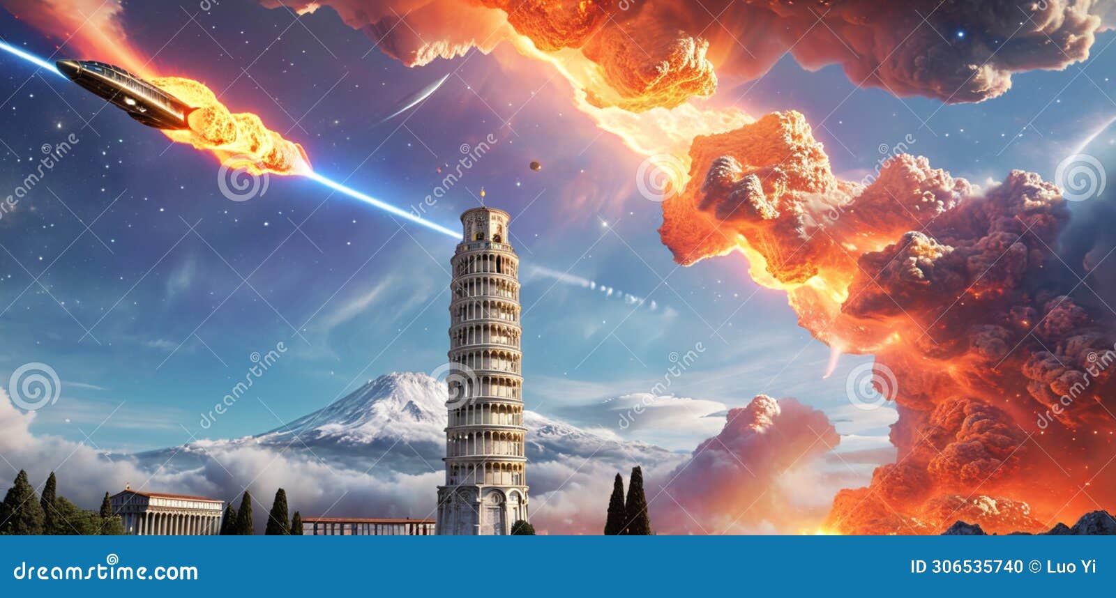 Alien invasion of Earth stock illustration. Illustration of deep ...