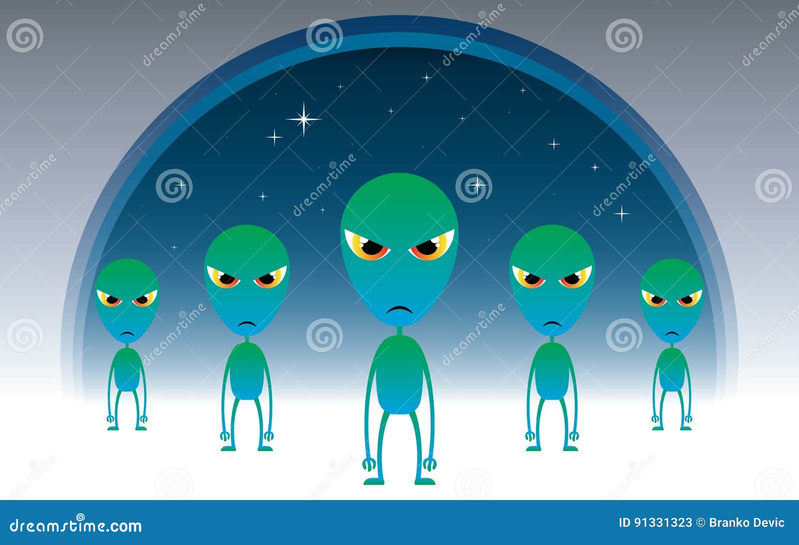 Alien invasion stock vector. Illustration of vector, extraterrestrial ...