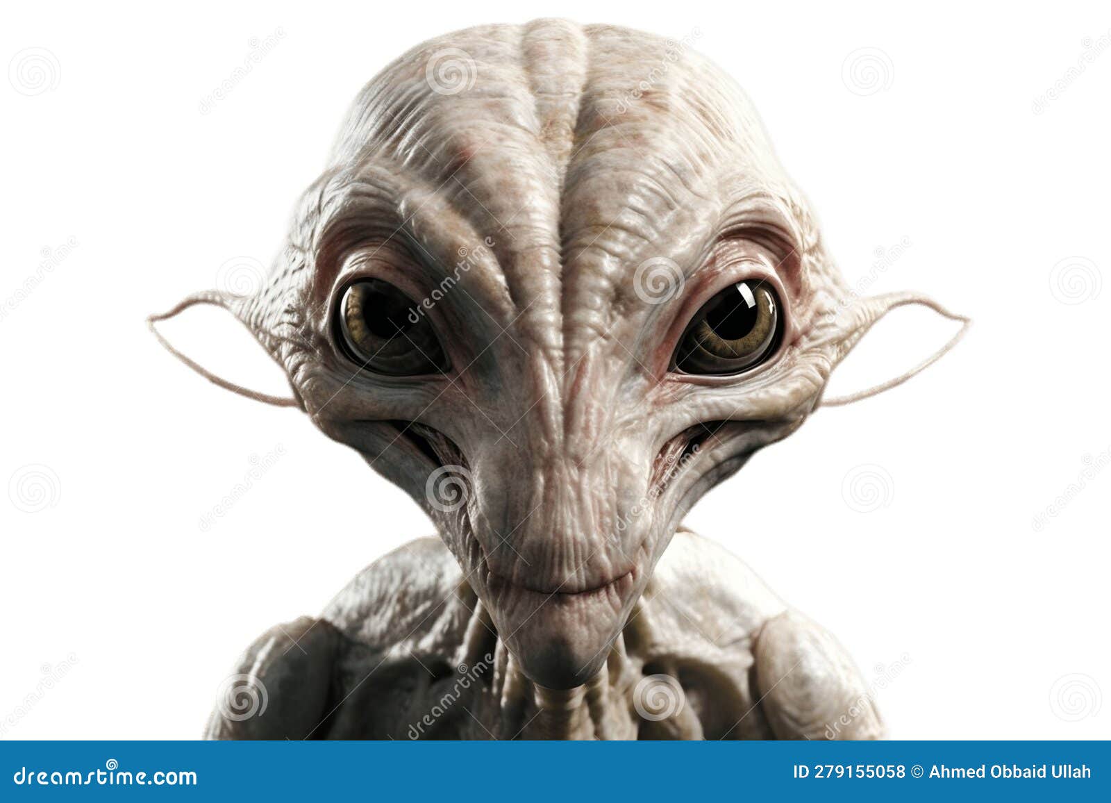 Alien Isolated on a Transparent Background, Generative Ai Stock Photo ...