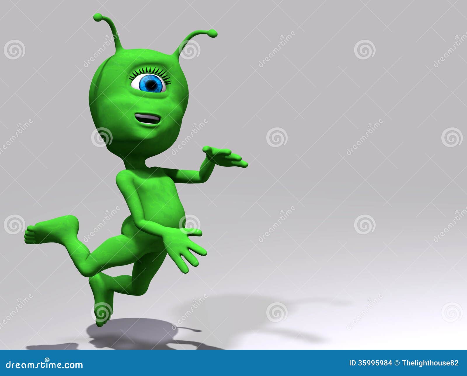 Alien - jump stock illustration. Illustration of offer - 35995984