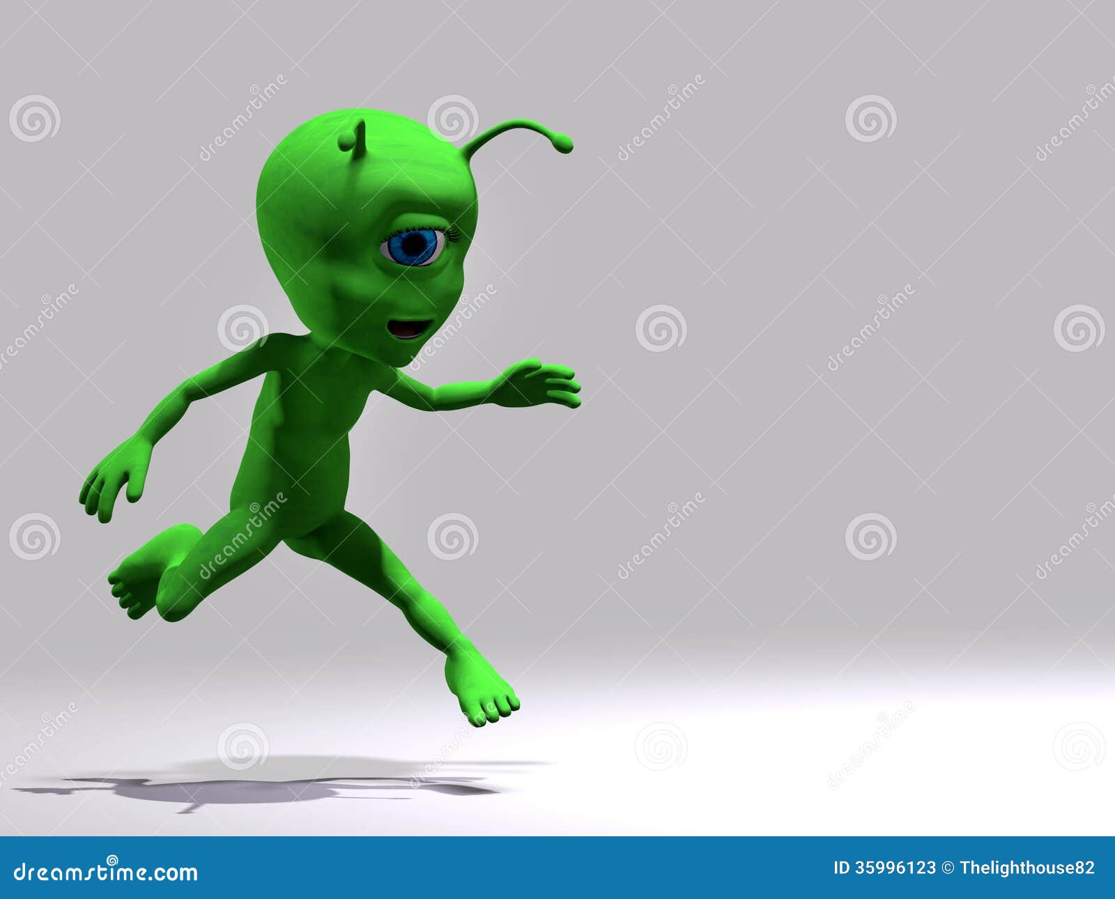 Alien - jump stock illustration. Illustration of achievement - 35996123