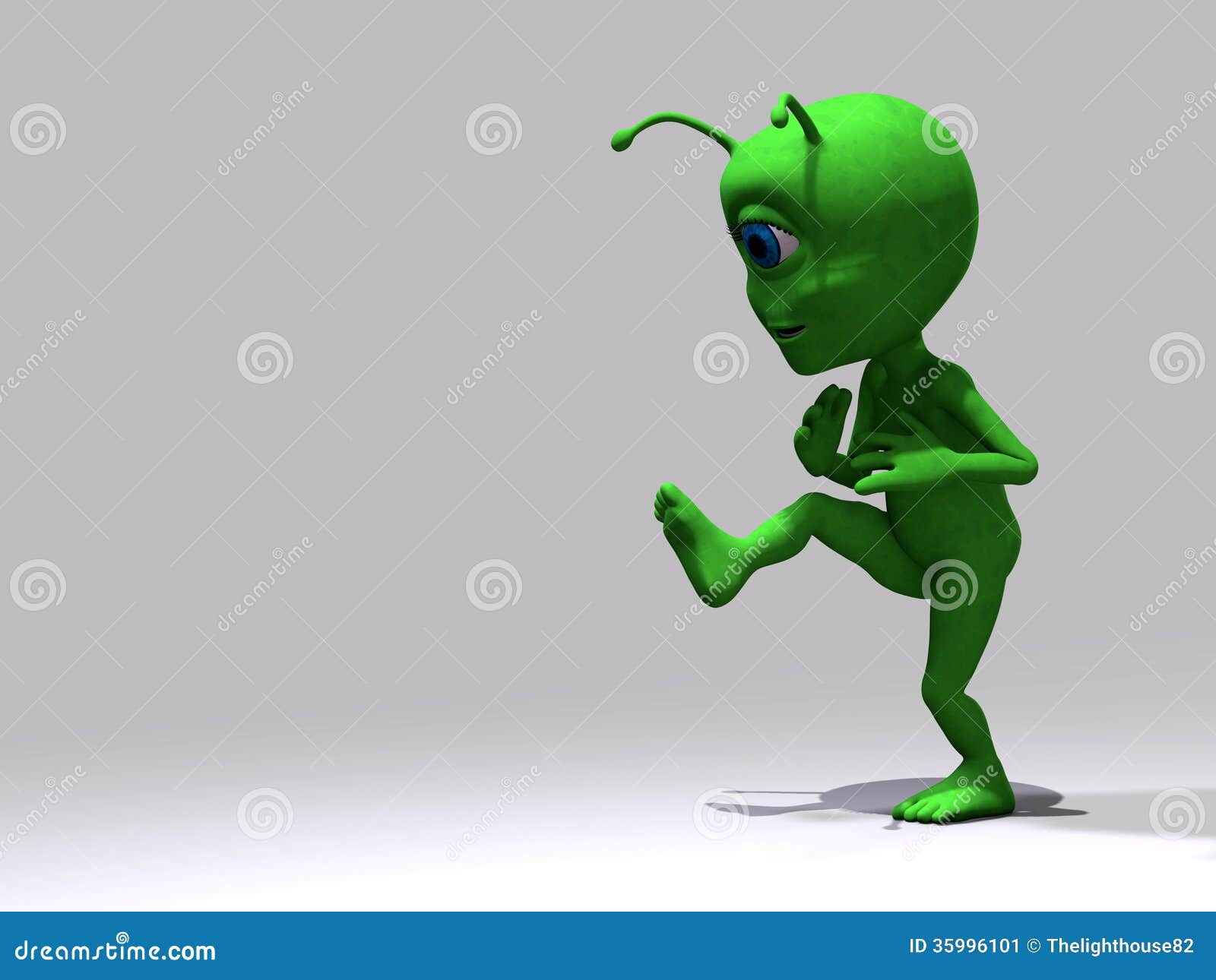 Alien - kick stock illustration. Illustration of alien - 35996101