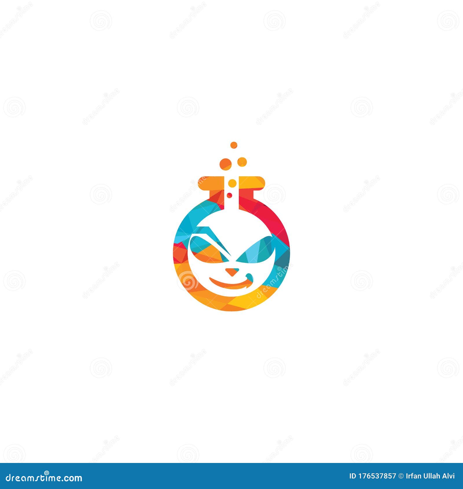 Alien Lab Logo Template Design Vector. Stock Vector - Illustration of ...