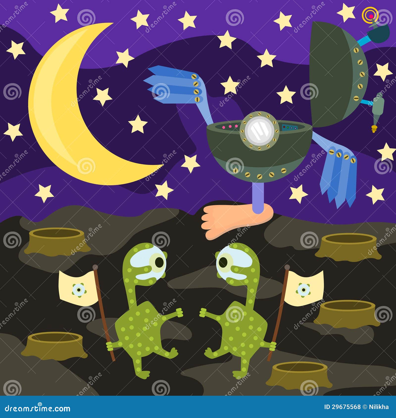 Alien Landing Royalty Free Stock Photos - Image: 29675568