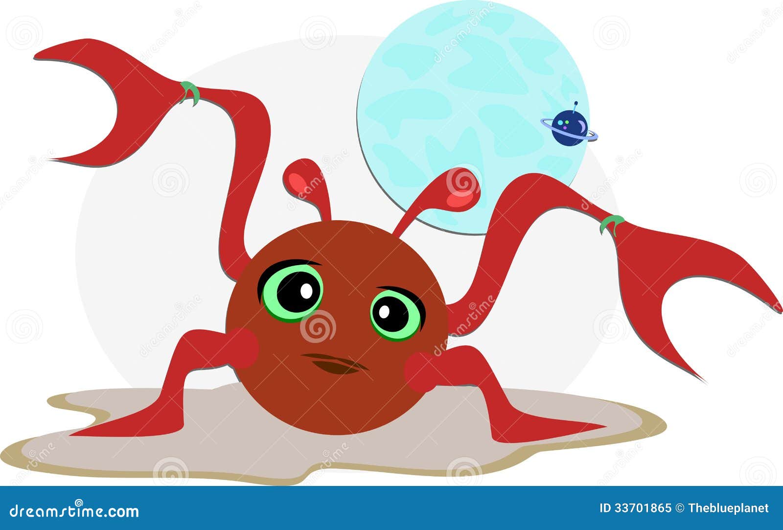 Alien with Large Claws stock vector. Illustration of life - 33701865