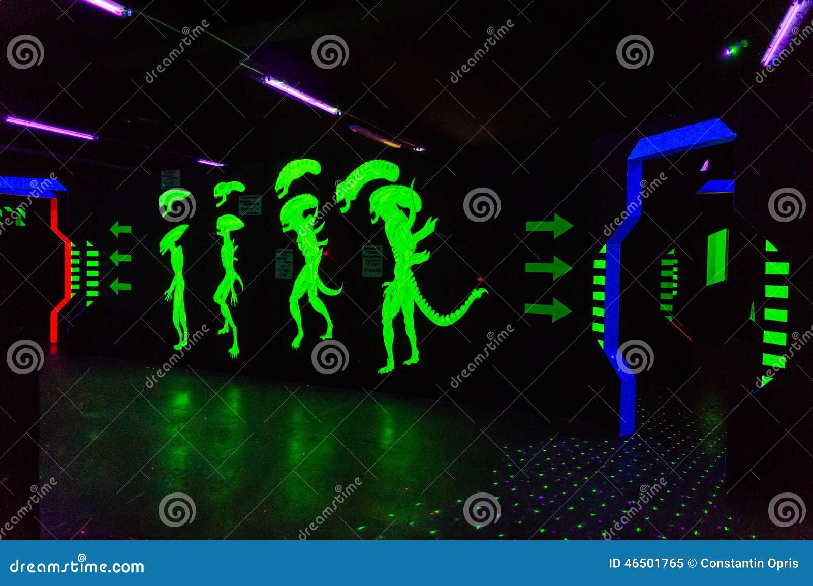 Alien laser tag arena editorial image. Image of cool - 46501765