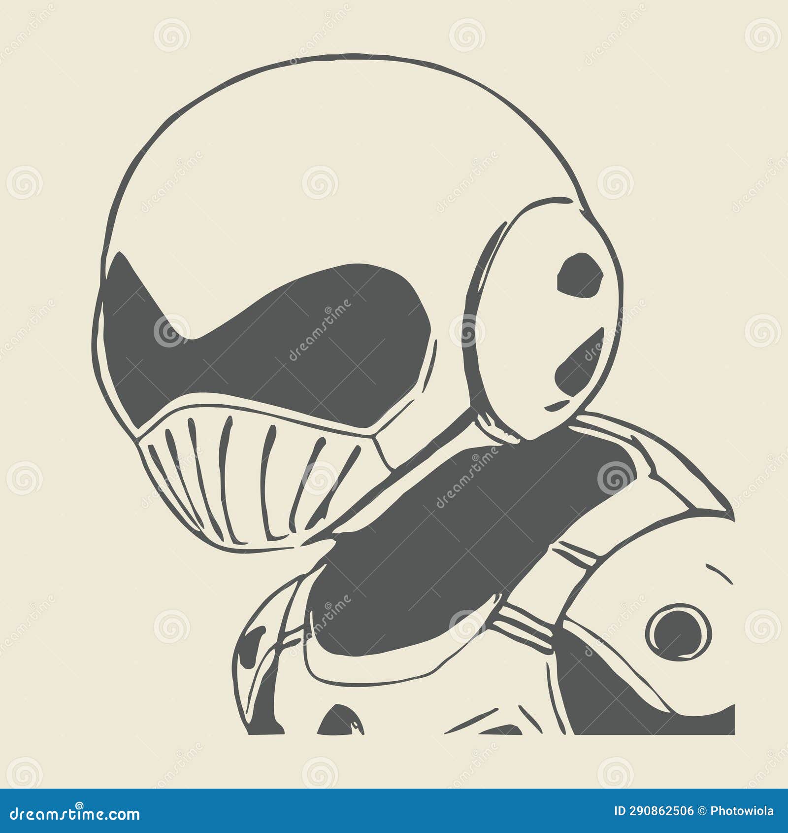 Alien. Line Art. Print for T-shirts, Tattoo Design, Pattern for Covers ...