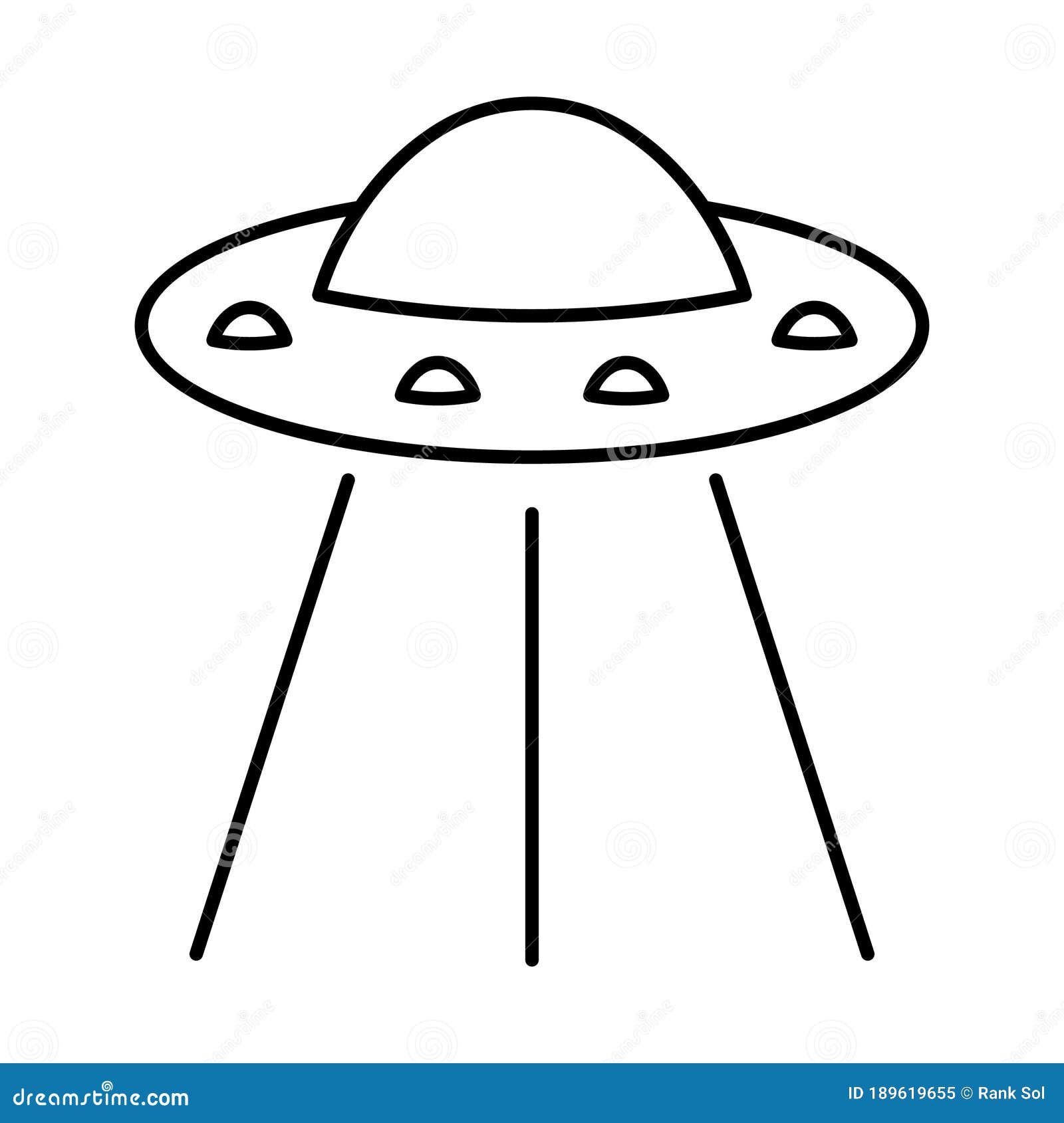 Alien Line Style Vector Icon Which Can Easily Modify or Edit Stock ...