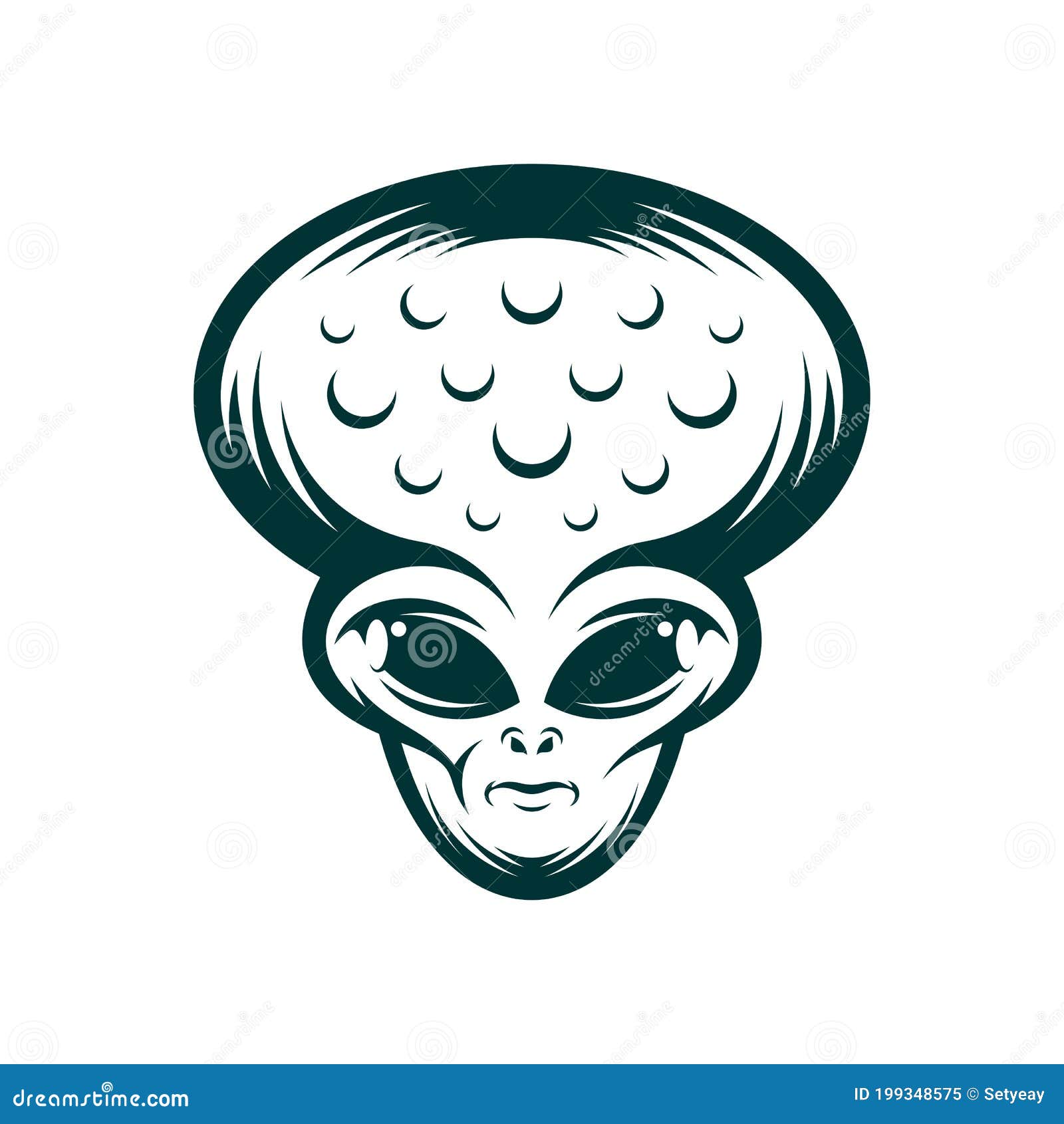 Alien Logo Design Vector Illustration, Alien Design Template Stock ...