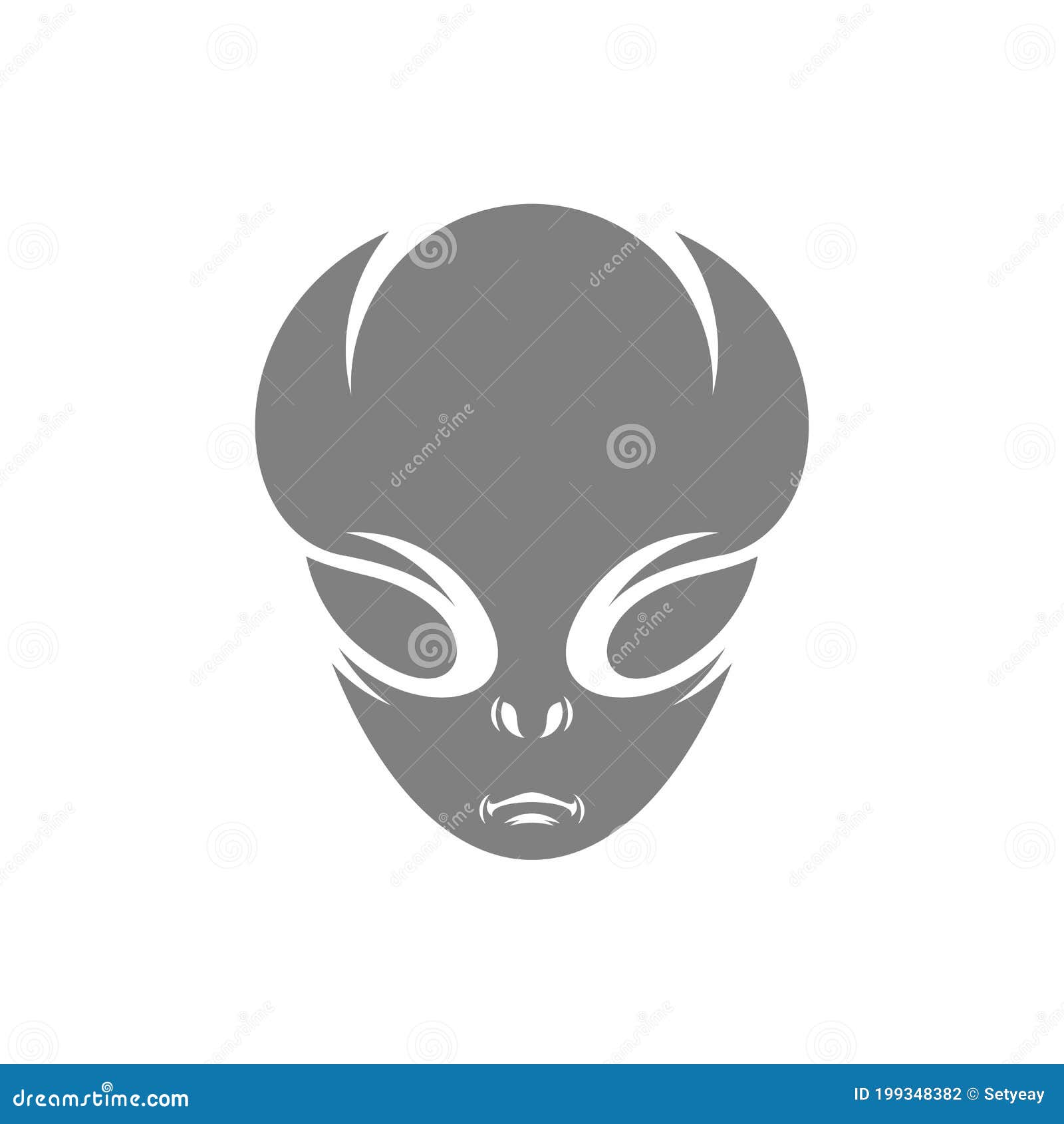 Alien Logo Design Vector Illustration, Alien Design Template Stock ...