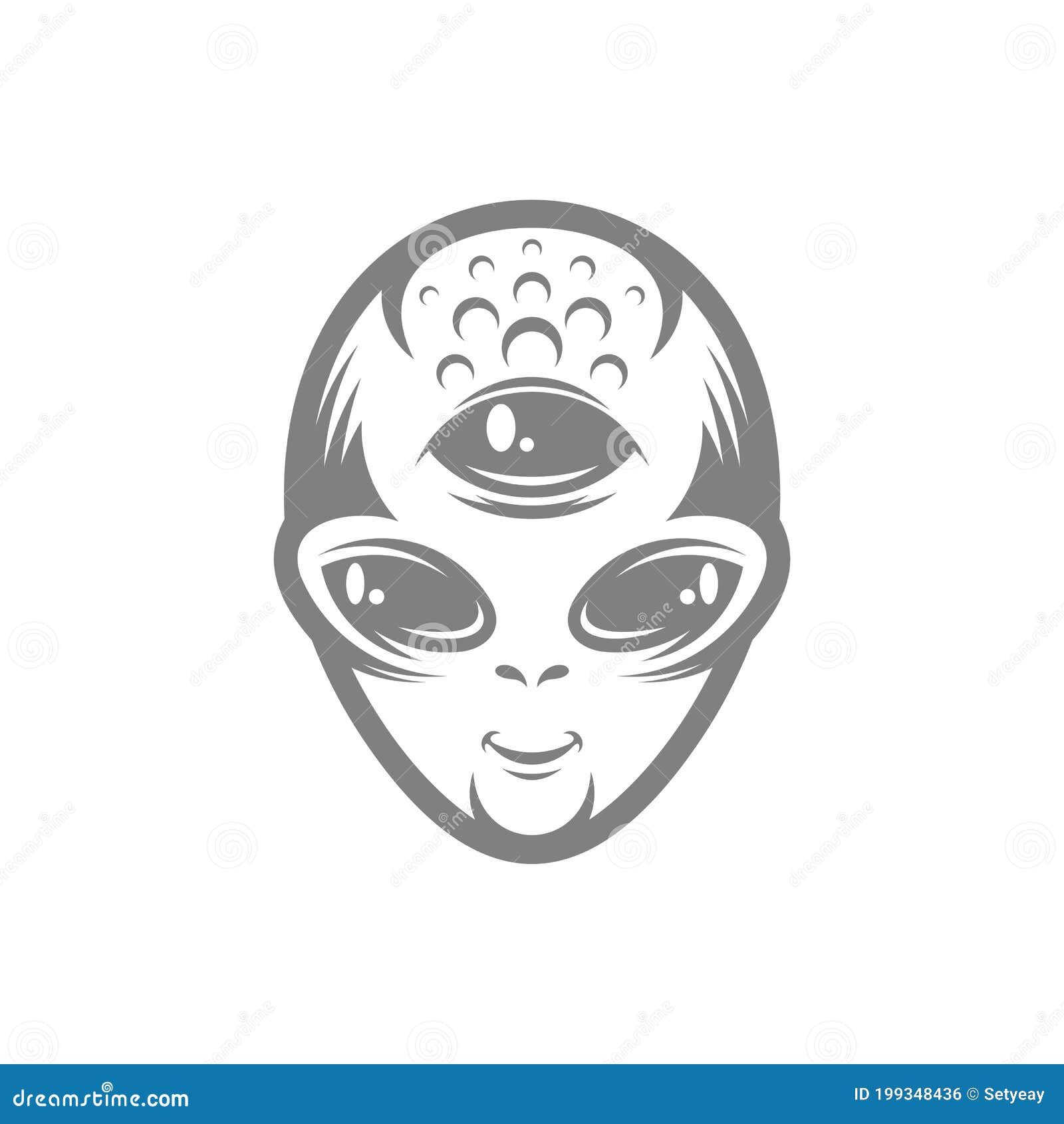 Alien Logo Design Vector Illustration, Alien Design Template Stock ...