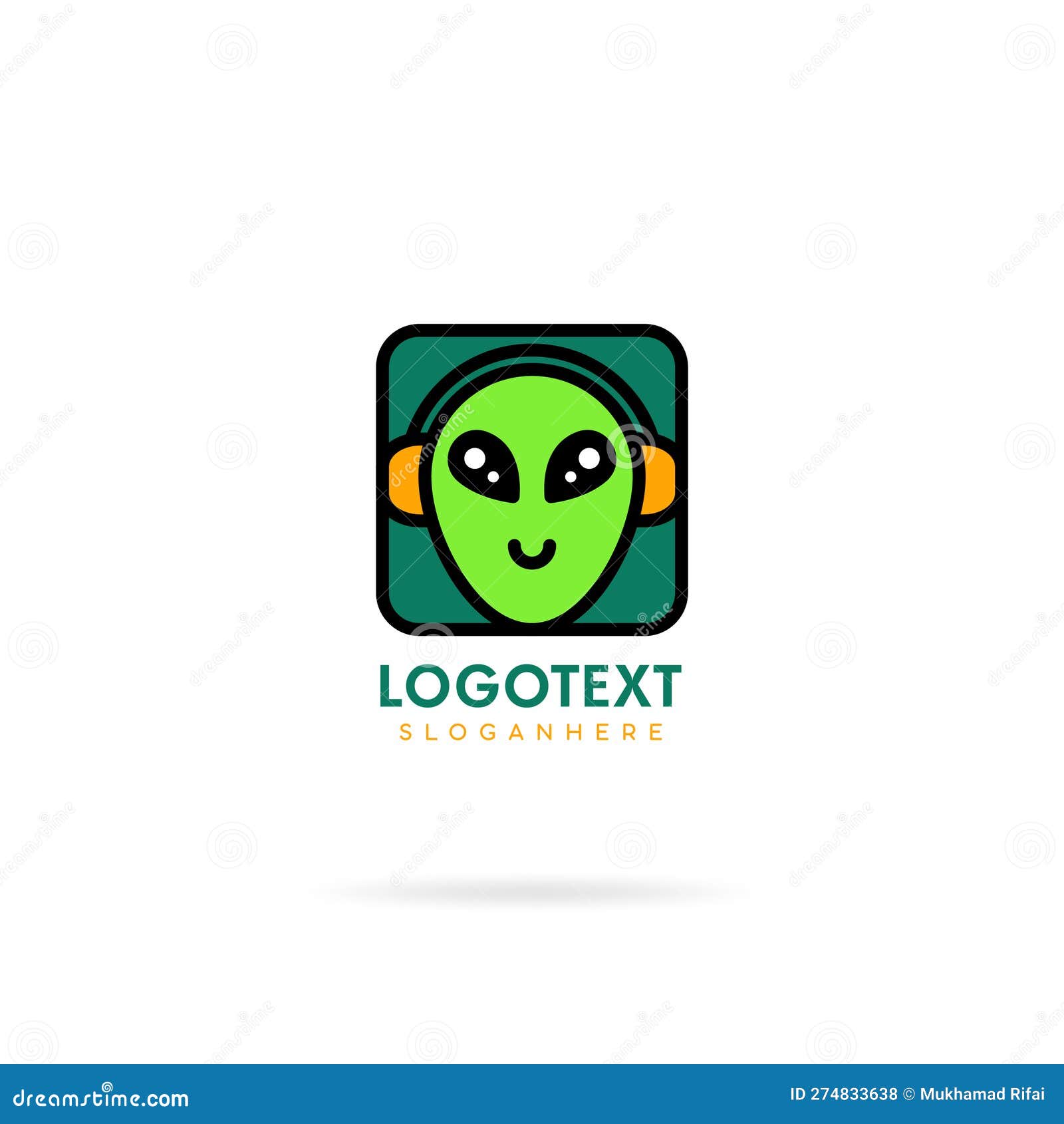 Alien logo illustration stock vector. Illustration of icon - 274833638