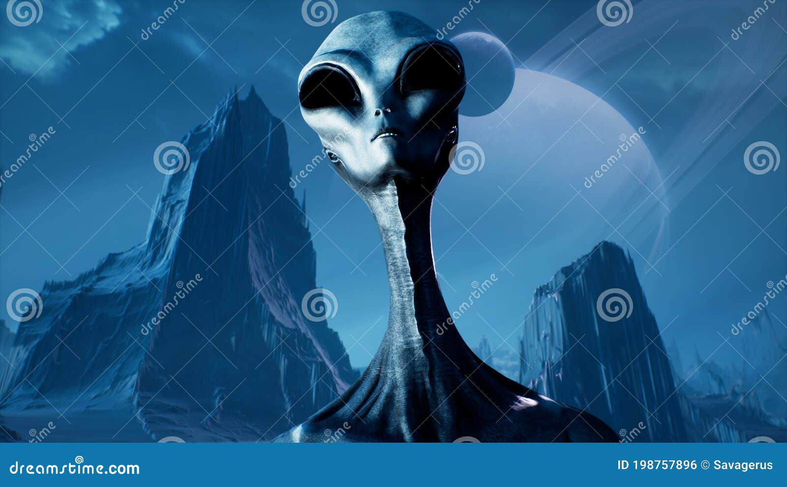 The Alien Makes an Accusing and Threatening Gesture Pointing His Index ...