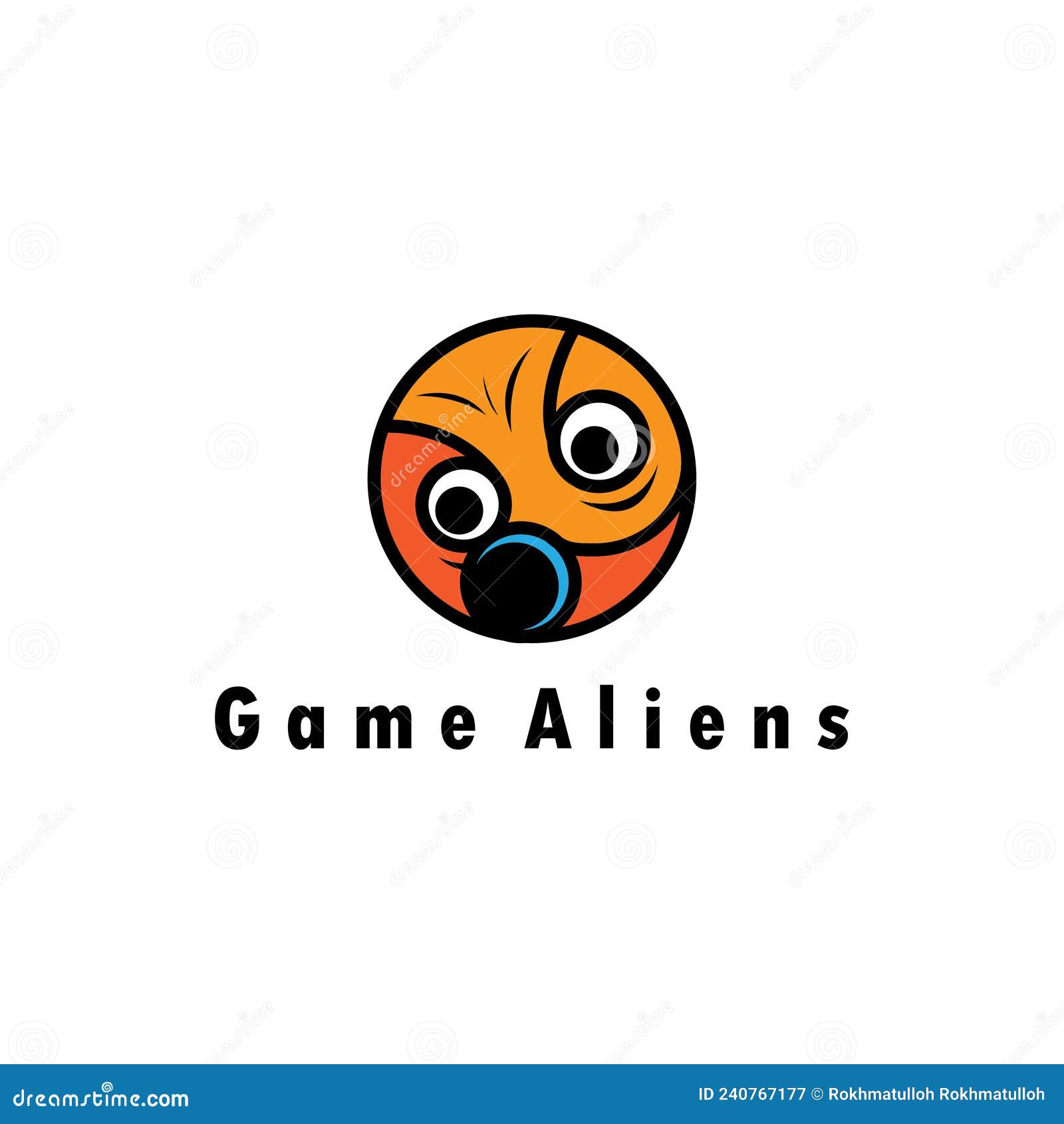 Alien Mascot Logo Game Circle Vector Design Illustration Stock Vector ...