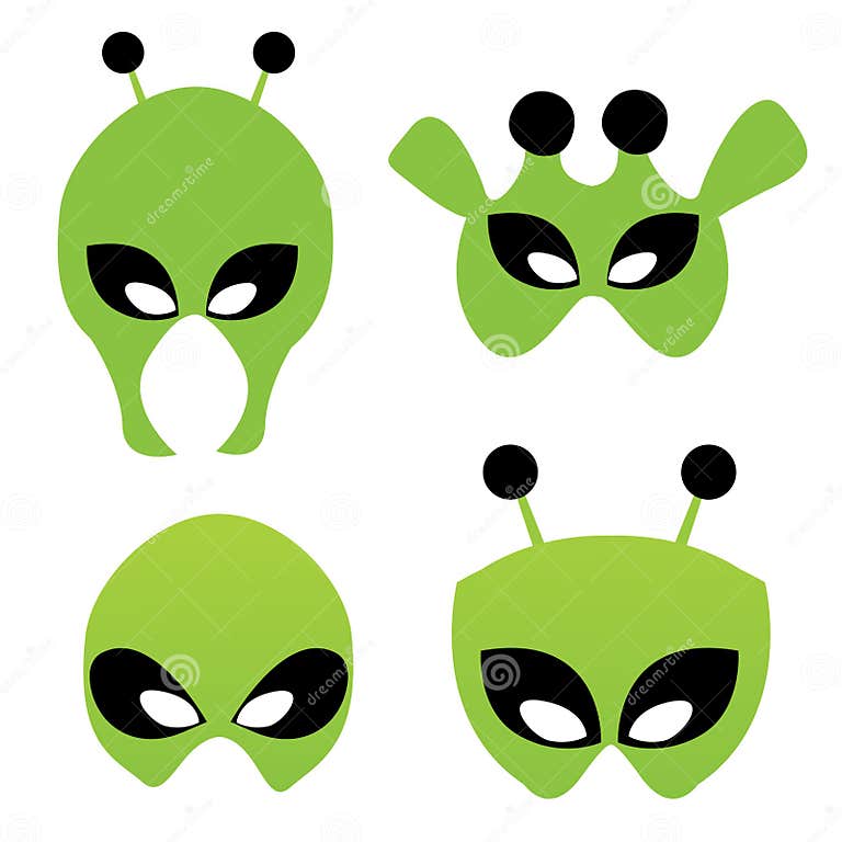 Alien mask stock vector. Illustration of fantasy, black - 24181110