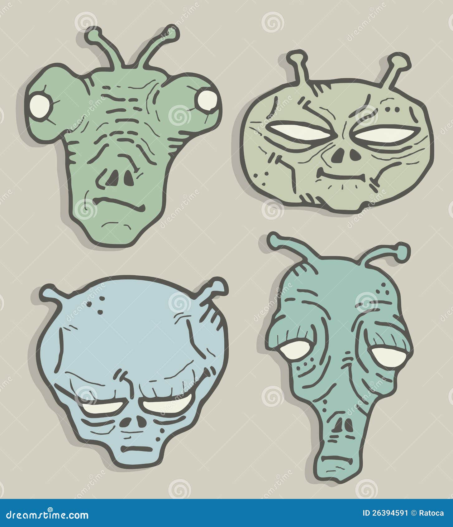 Alien mask stock vector. Illustration of cheerful, alien - 26394591