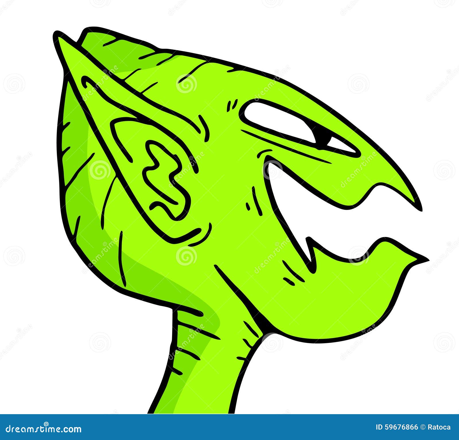 Alien mask stock vector. Illustration of beast, frame - 59676866