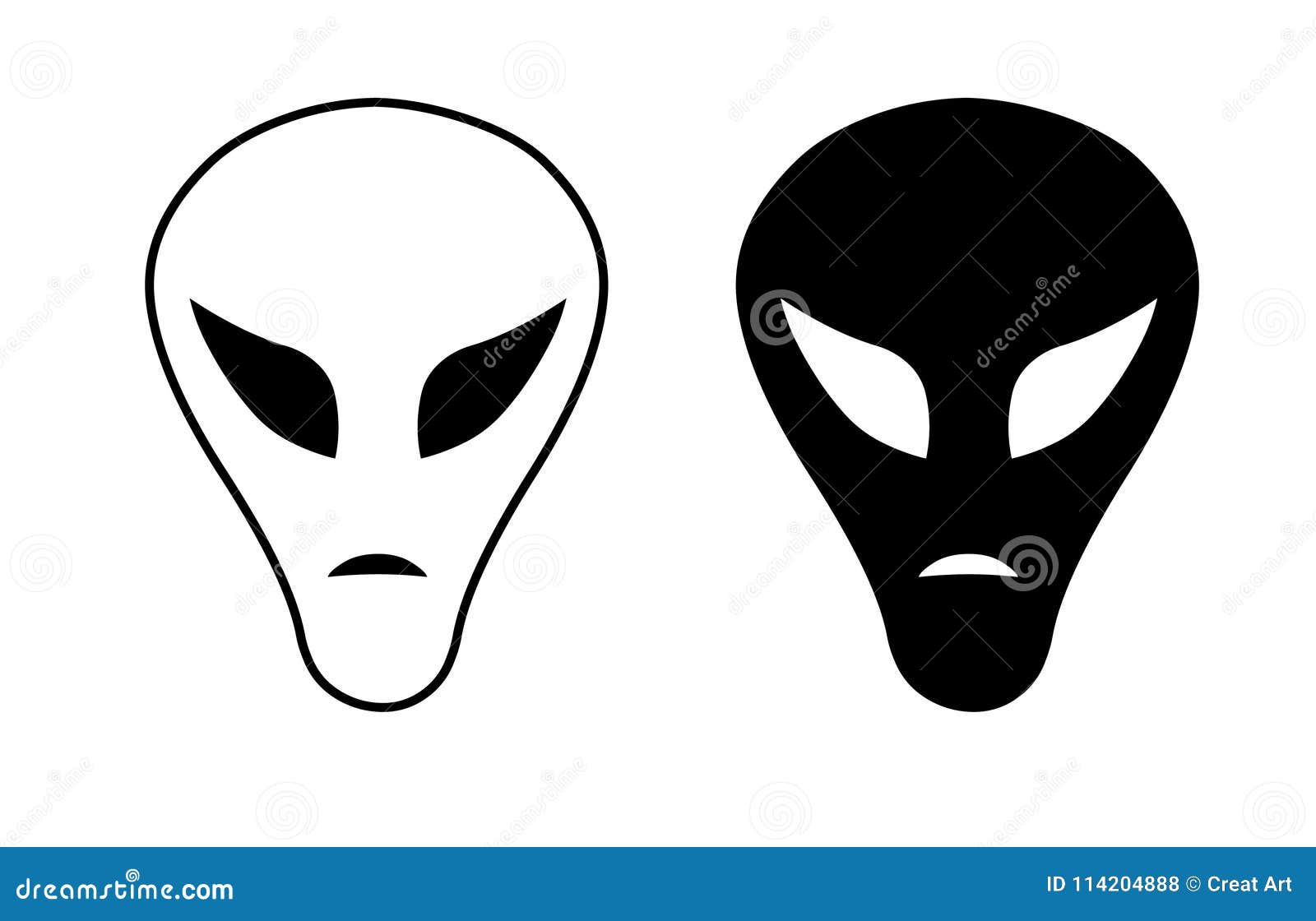 Alien Mask.Vector Icons Alien. Alien Face Logo | CartoonDealer.com ...