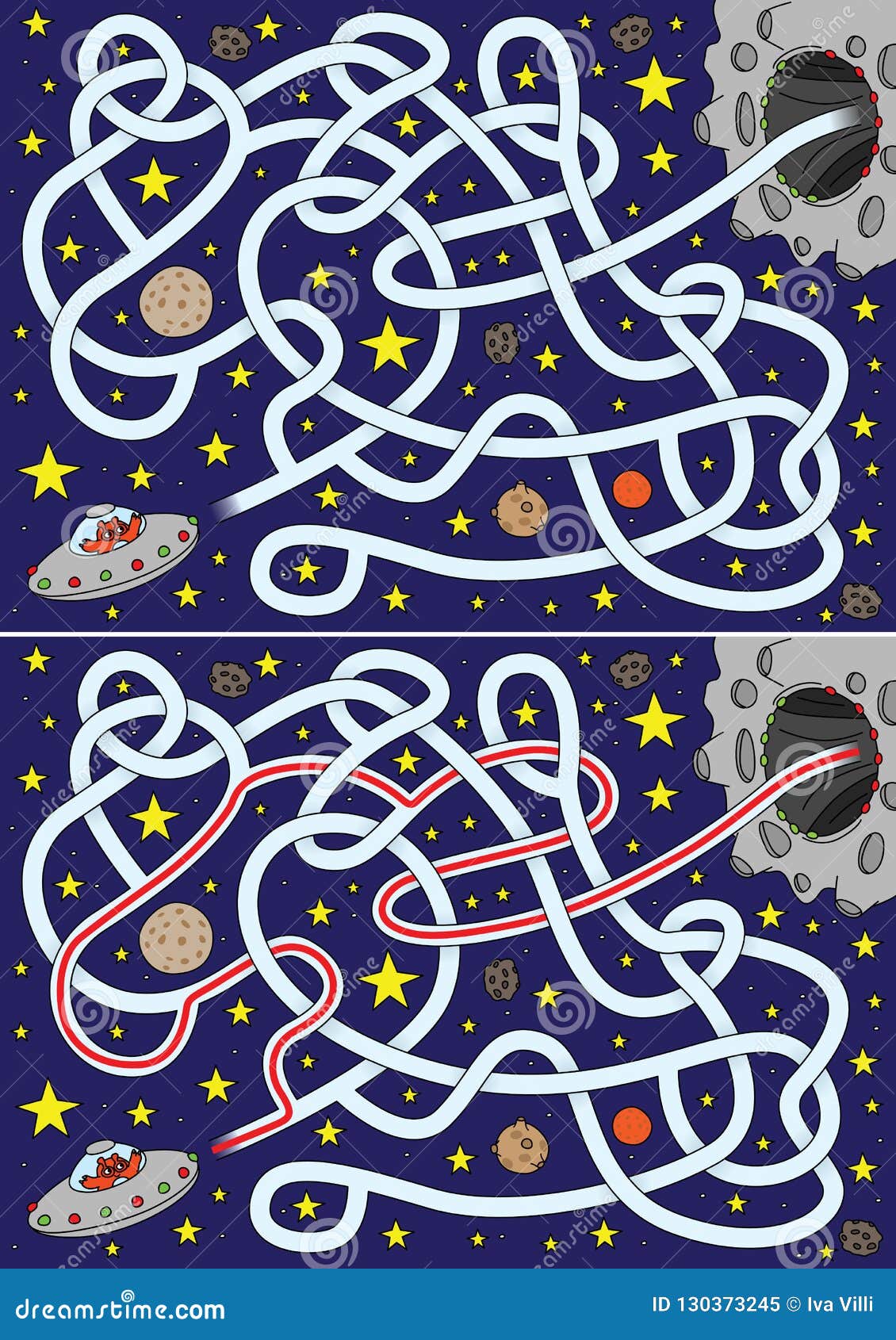 Alien maze stock vector. Illustration of universe, travel - 130373245